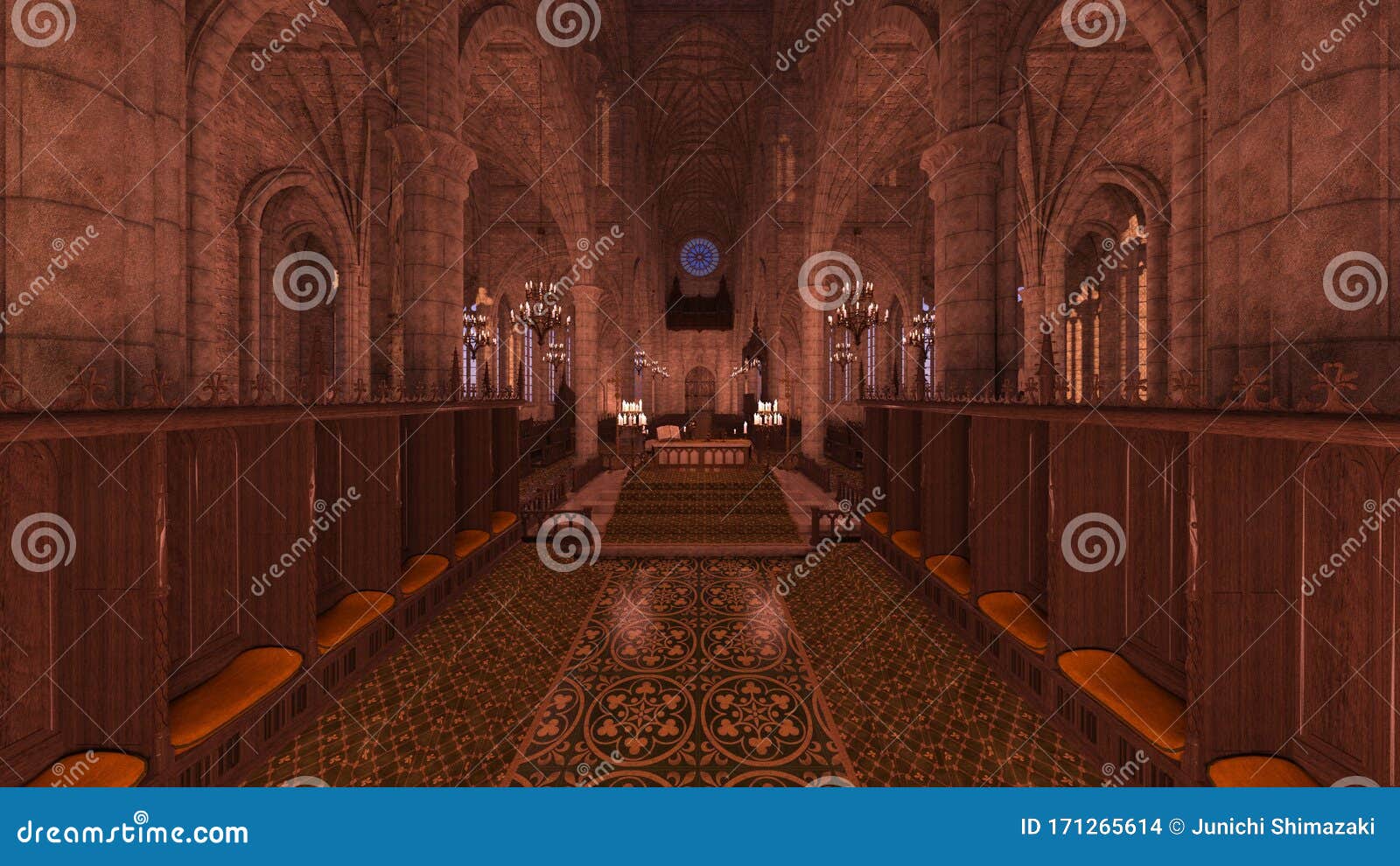 3D CG rendering of church stock illustration. Illustration of ...