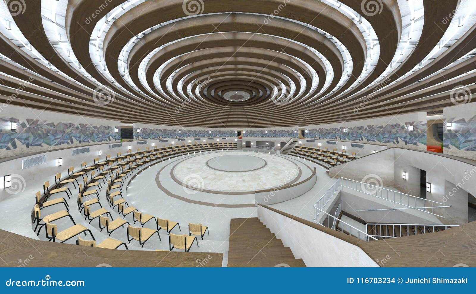 Circular hall stock photo. Image of chair, room, classroom - 116703234
