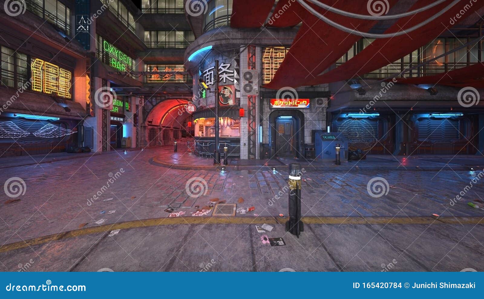 3D CG rendering of City editorial stock image. Illustration of light ...