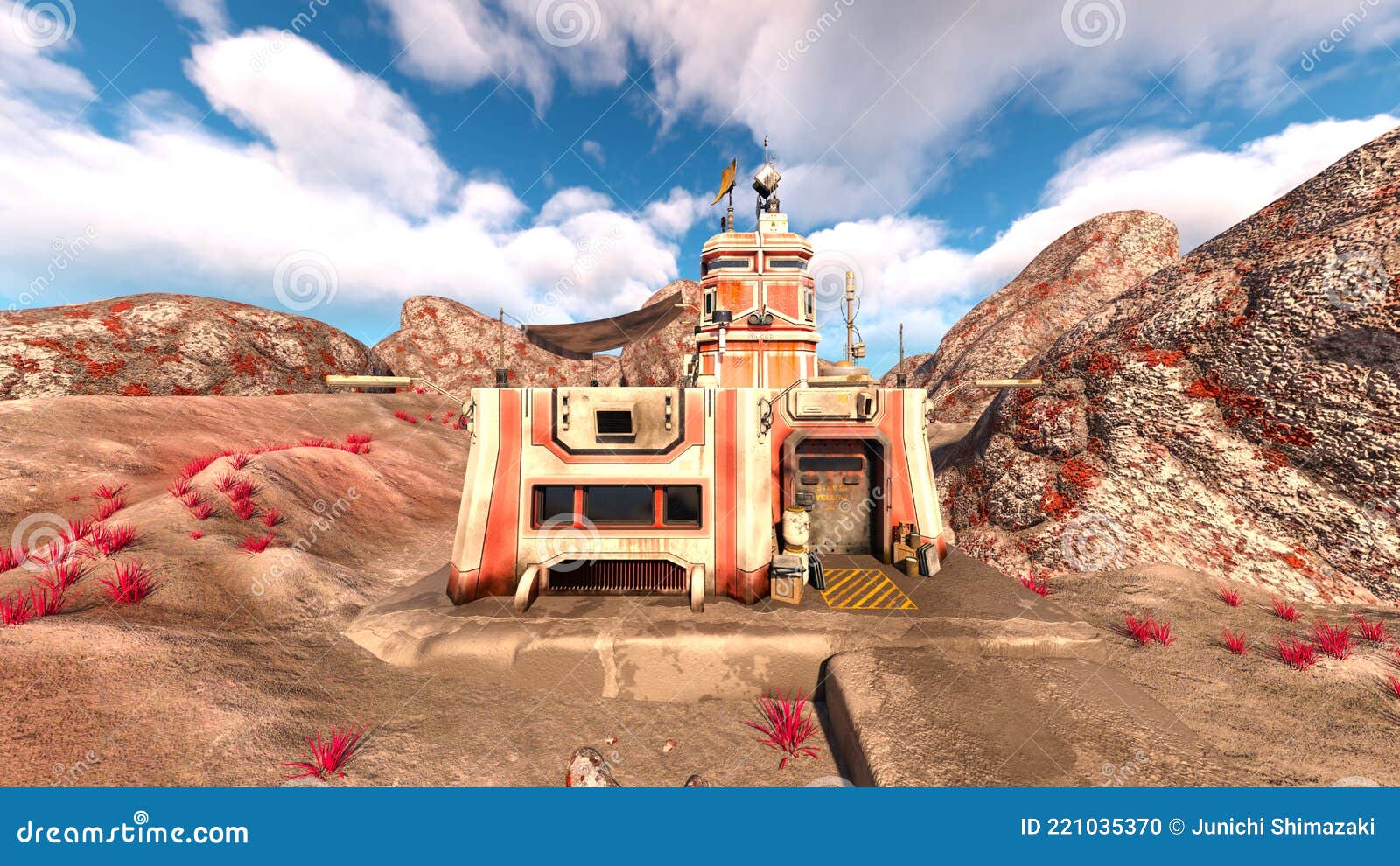 3D CG Rendering of Cliff Base Stock Illustration - Illustration of ...