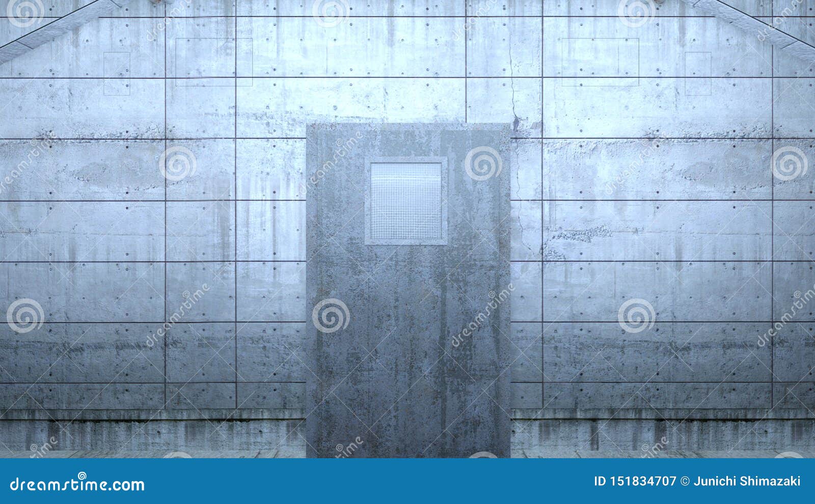 3D CG Rendering of Concrete Building Stock Illustration - Illustration ...