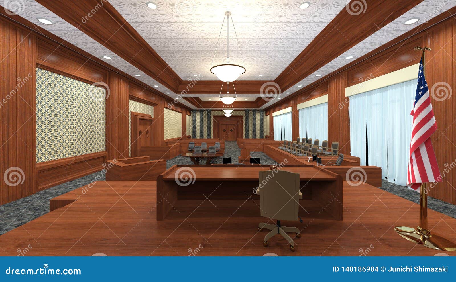 3D CG Rendering of Courthouse Stock Illustration - Illustration of ...