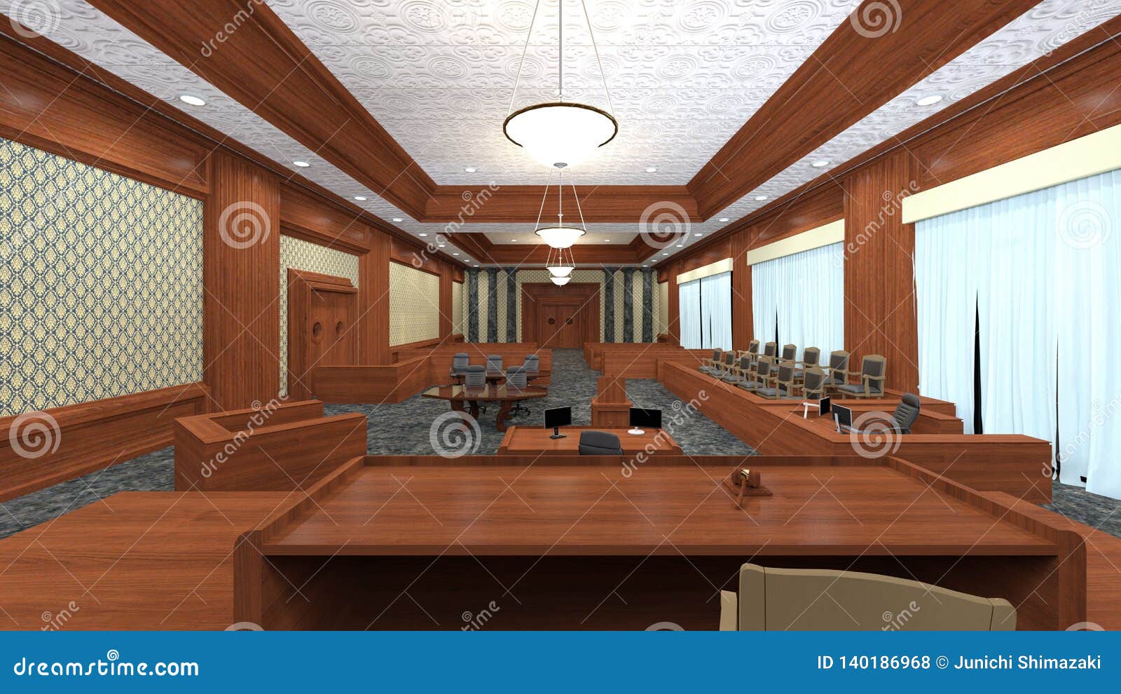 3D CG Rendering of Courthouse Stock Illustration - Illustration of ...
