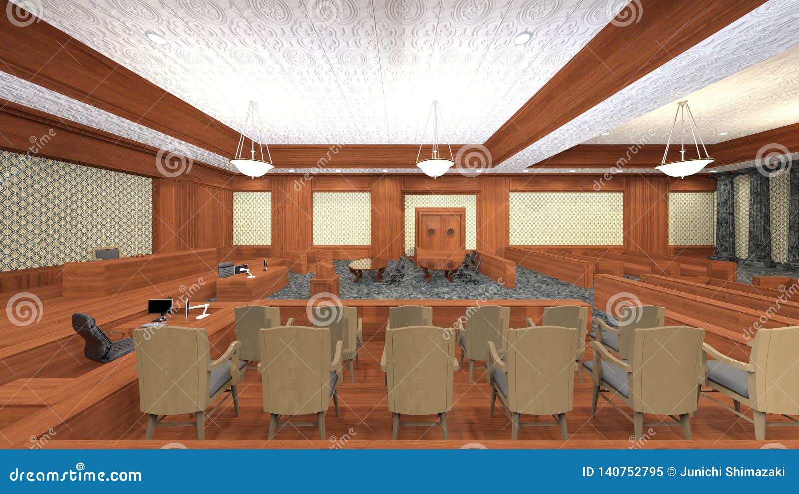 3D CG Rendering of Courthouse Stock Illustration - Illustration of ...
