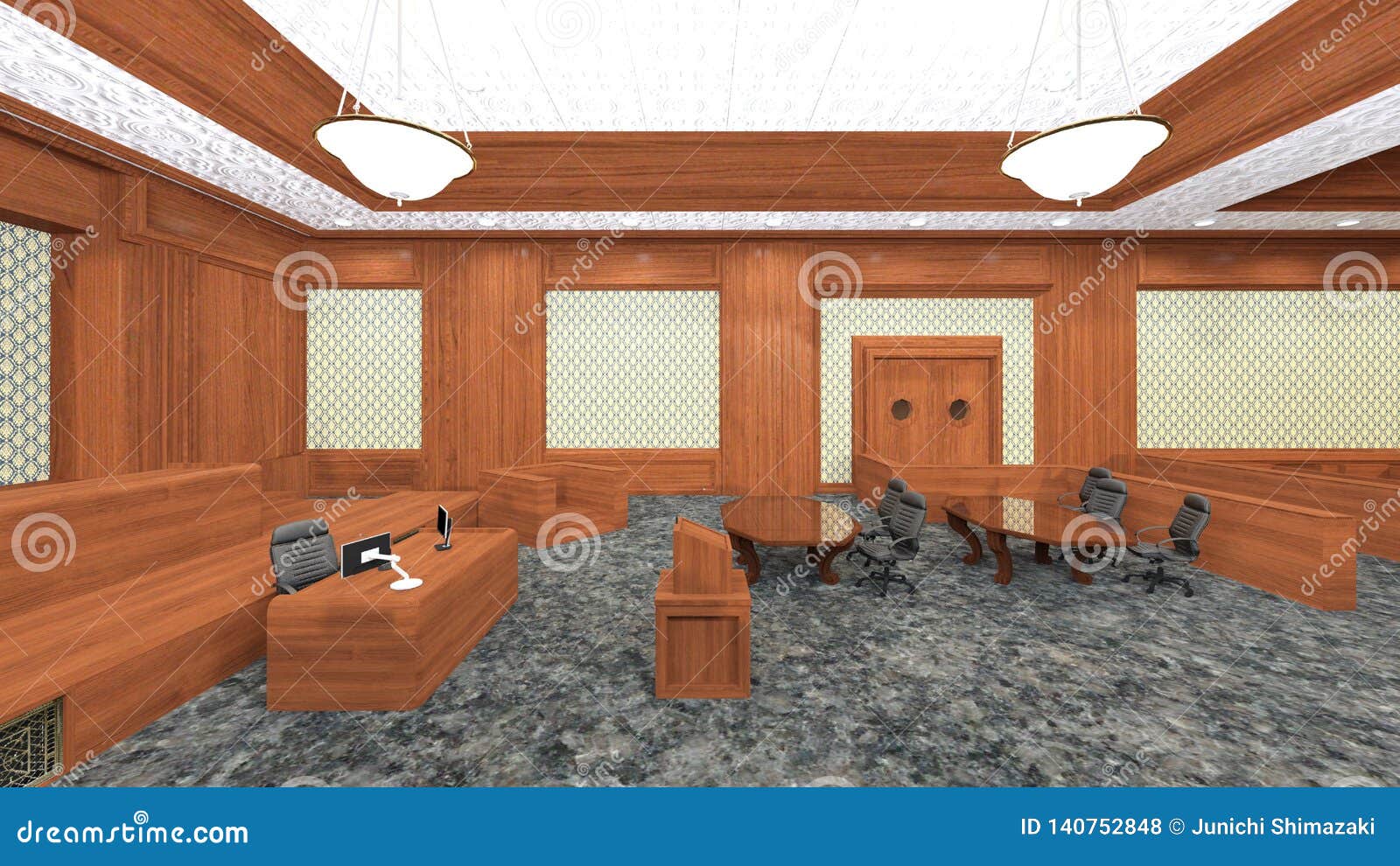 3D CG Rendering of Courthouse Stock Illustration - Illustration of ...