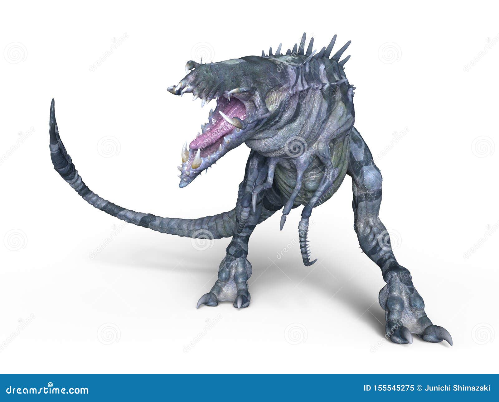 3D CG Rendering of Dinosaurs Stock Illustration - Illustration of ...