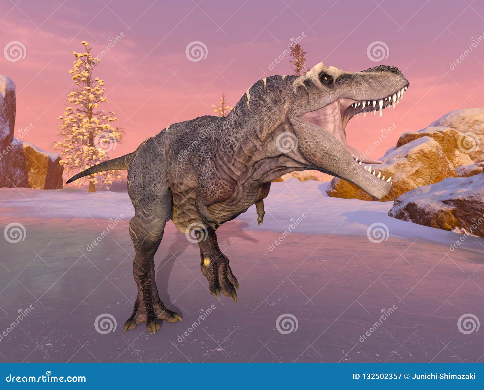 3D CG Rendering of Dinosaurs Stock Illustration - Illustration of ...