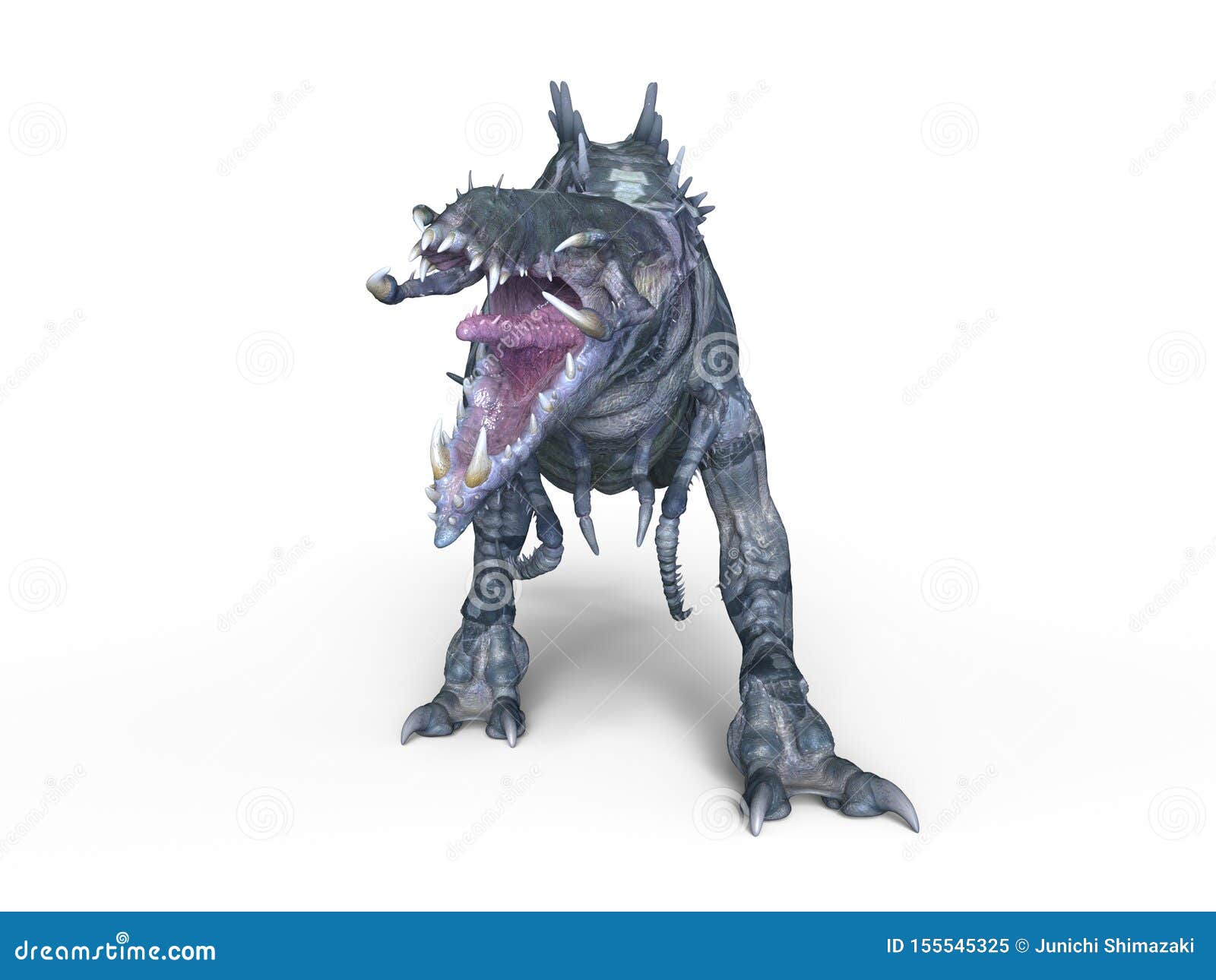 3D CG Rendering of Dinosaurs Stock Illustration - Illustration of ...