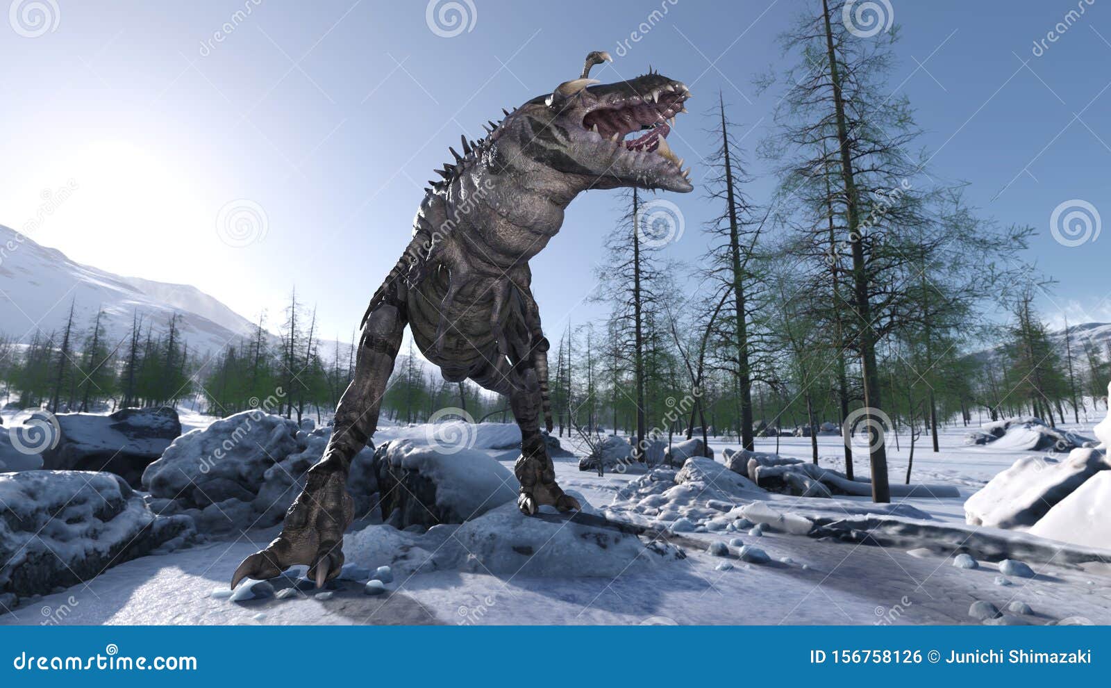 3D CG Rendering of Dinosaurs Stock Illustration - Illustration of ...