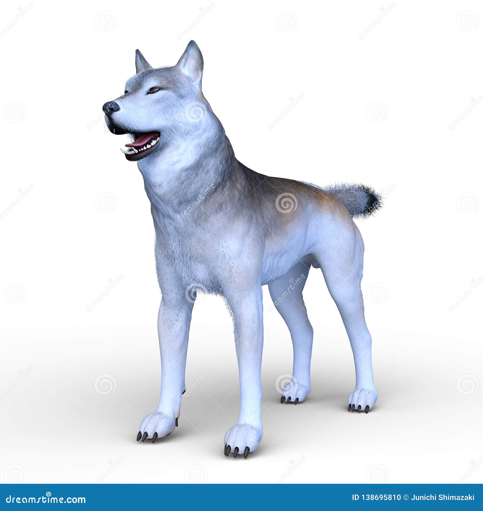 3D CG rendering of dog stock illustration. Illustration of cute - 138695810