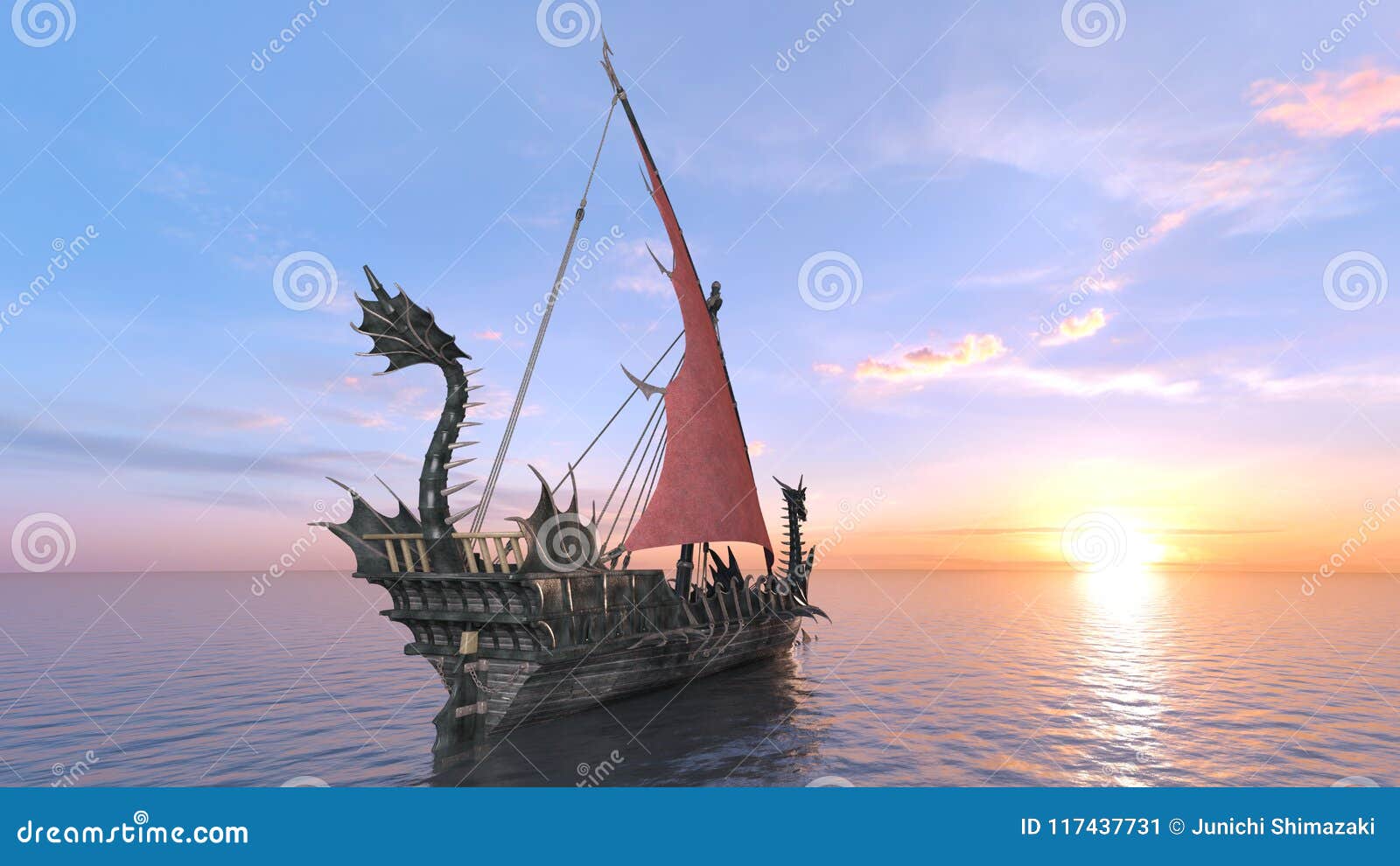 Dragon stock illustration. Illustration of silhouette - 117437731