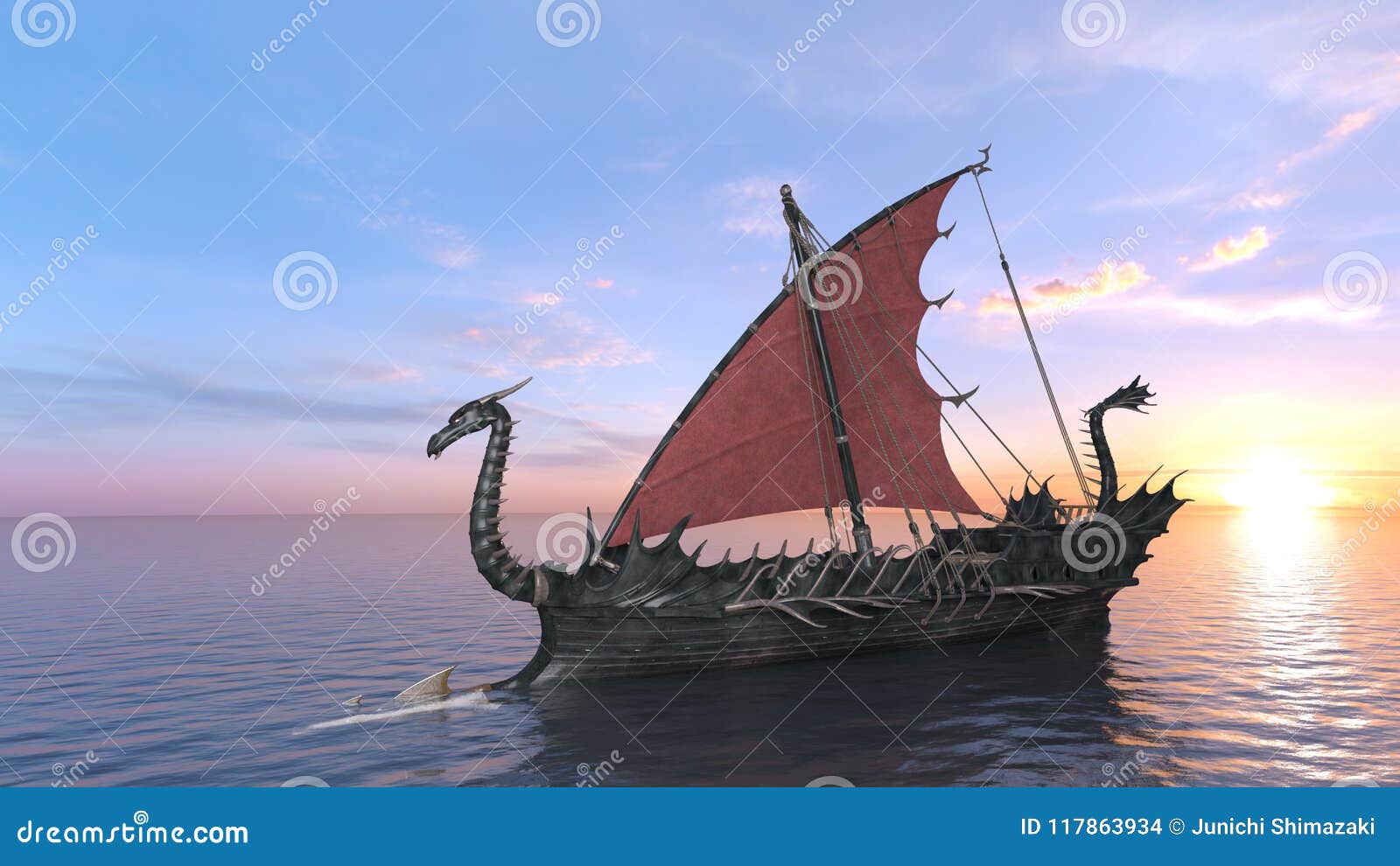Dragon boat stock illustration. Illustration of sail - 117863934