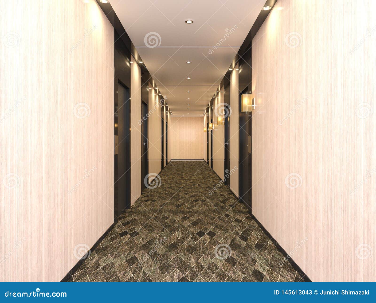 3D CG Rendering of Entrance Stock Illustration - Illustration of modern ...