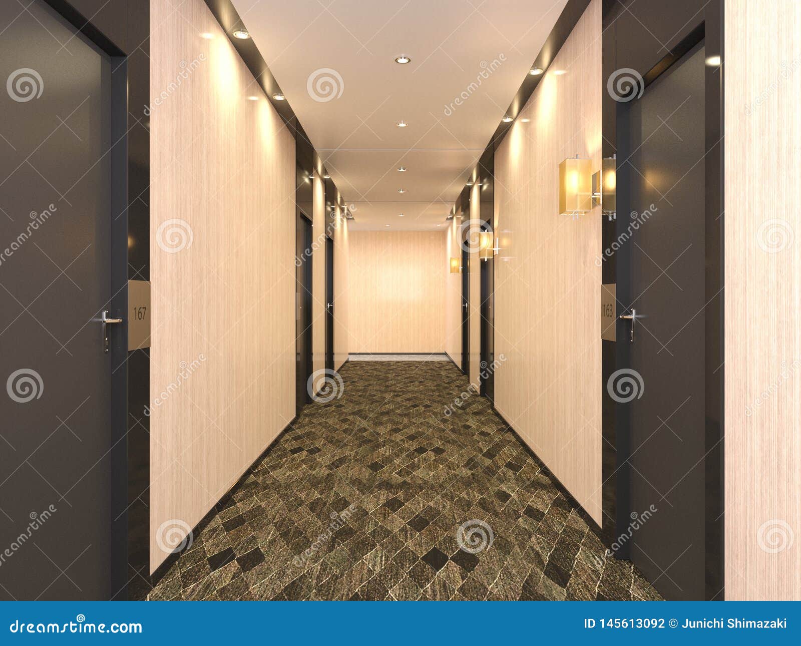 3D CG Rendering of Entrance Stock Illustration - Illustration of modern ...