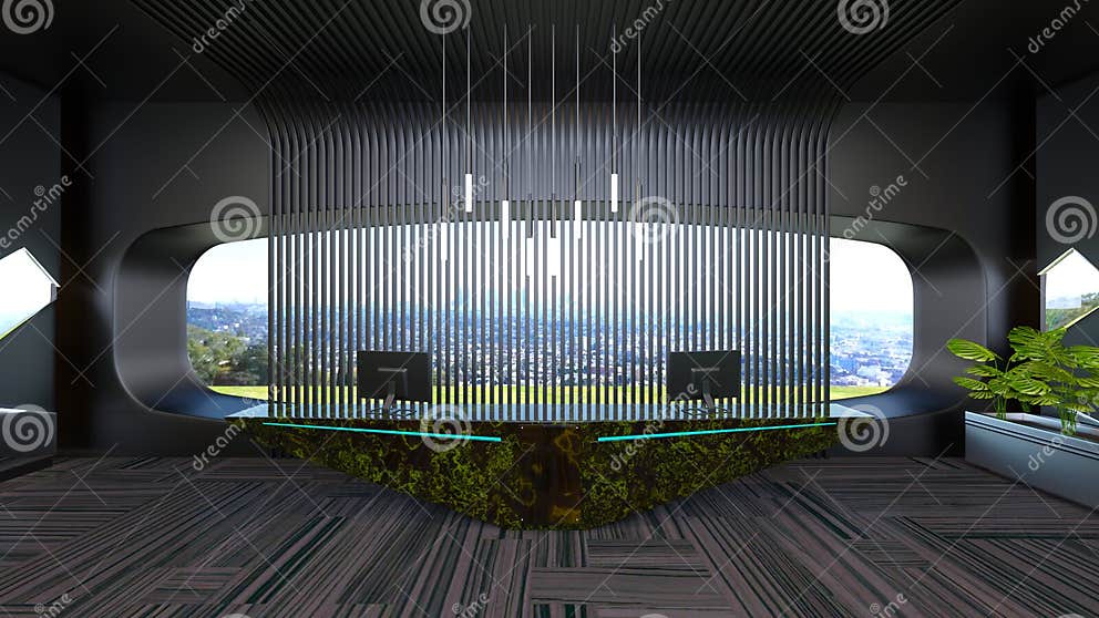 3D CG Rendering of Entrance Stock Illustration - Illustration of ...