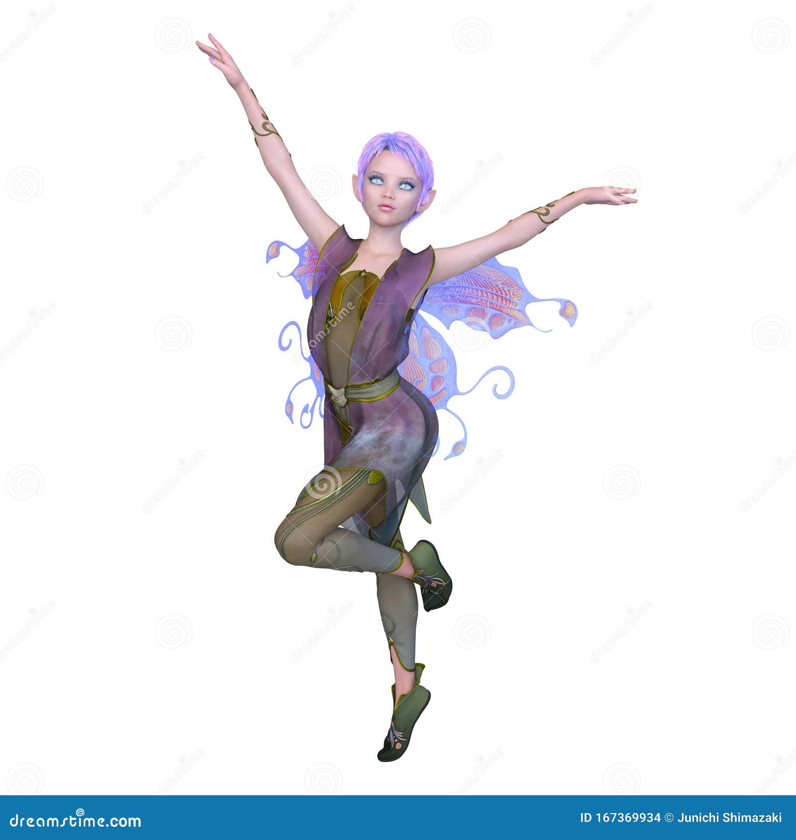 3D CG rendering of fairy stock illustration. Illustration of pool ...