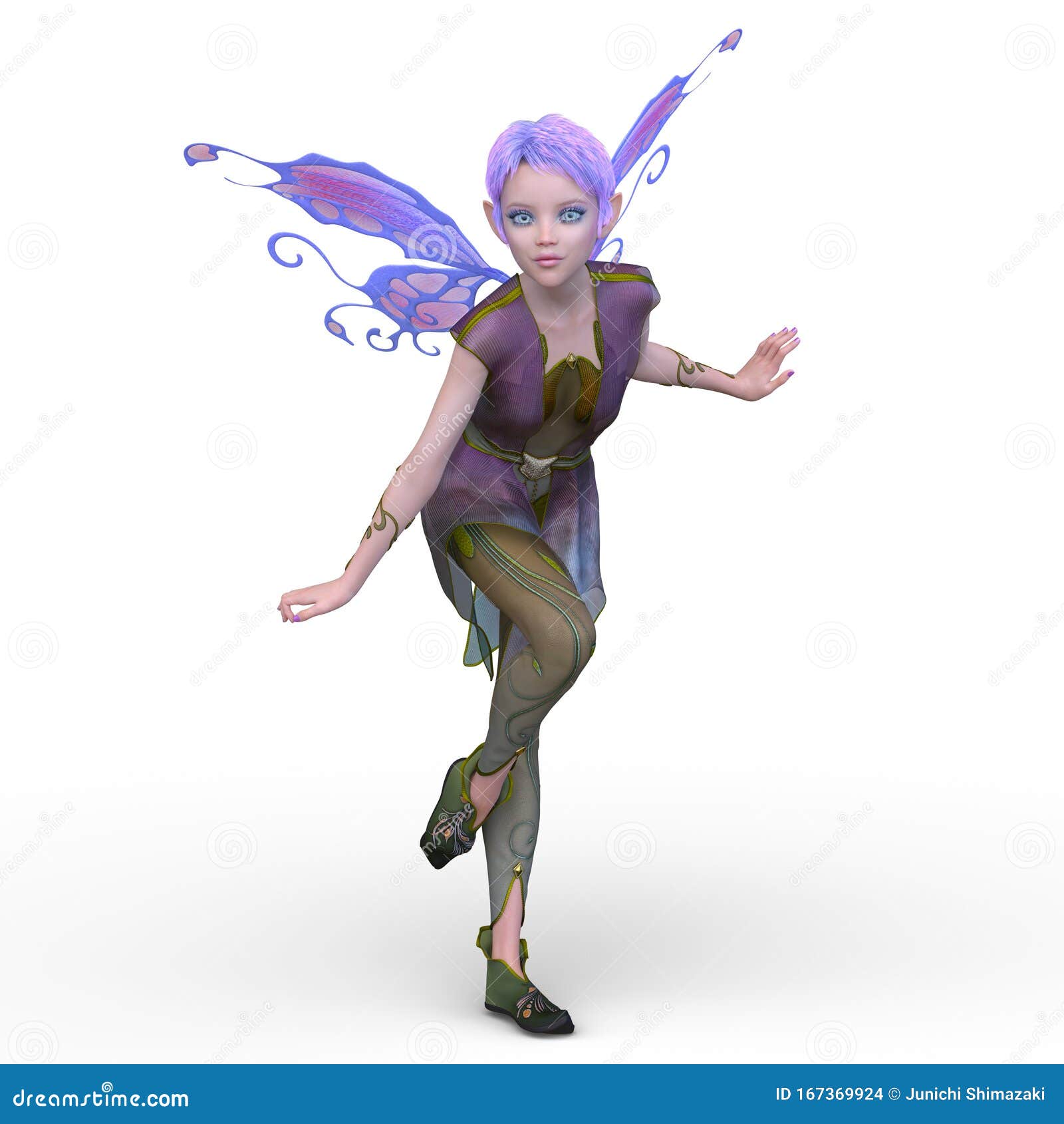 3D CG rendering of fairy stock illustration. Illustration of costume ...
