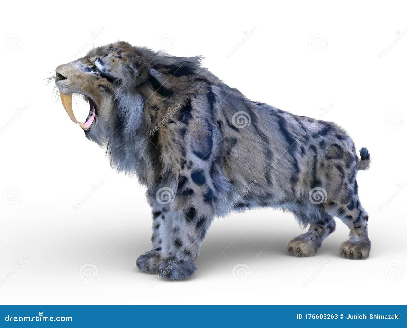 3D CG Rendering of Fantasy Tiger Stock Illustration - Illustration of ...