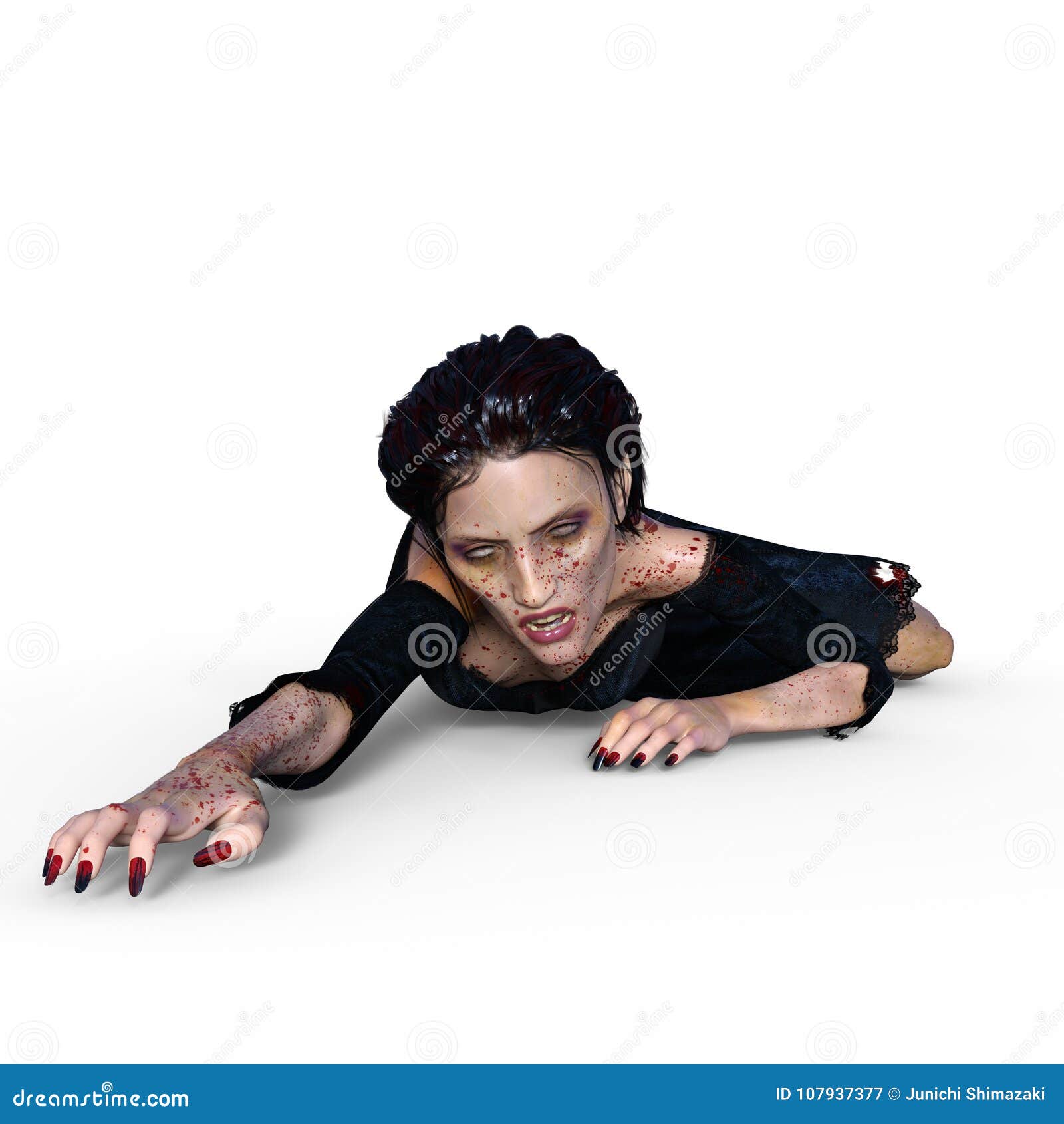 Female zombie stock image. Image of infection, horror - 107937377