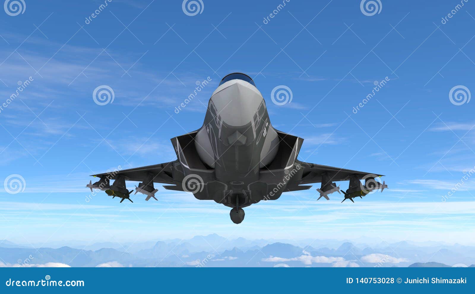 3D CG Rendering of Fighter Aircraft Stock Illustration - Illustration ...