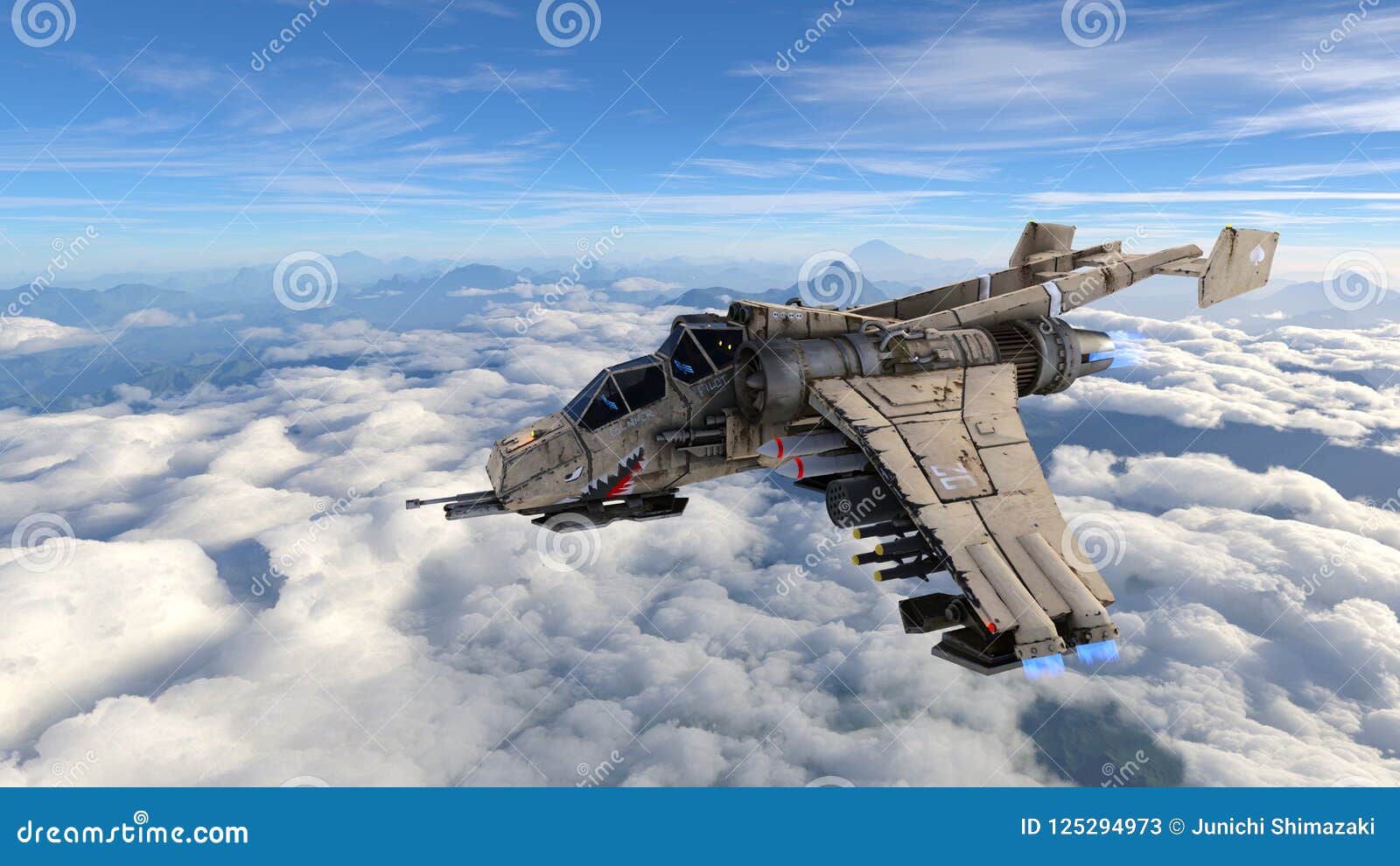 3D CG Rendering of Fighter Aircraft Stock Illustration - Illustration ...