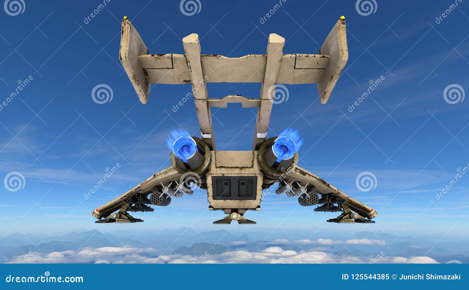 3D CG Rendering of Fighter Aircraft Stock Illustration - Illustration ...