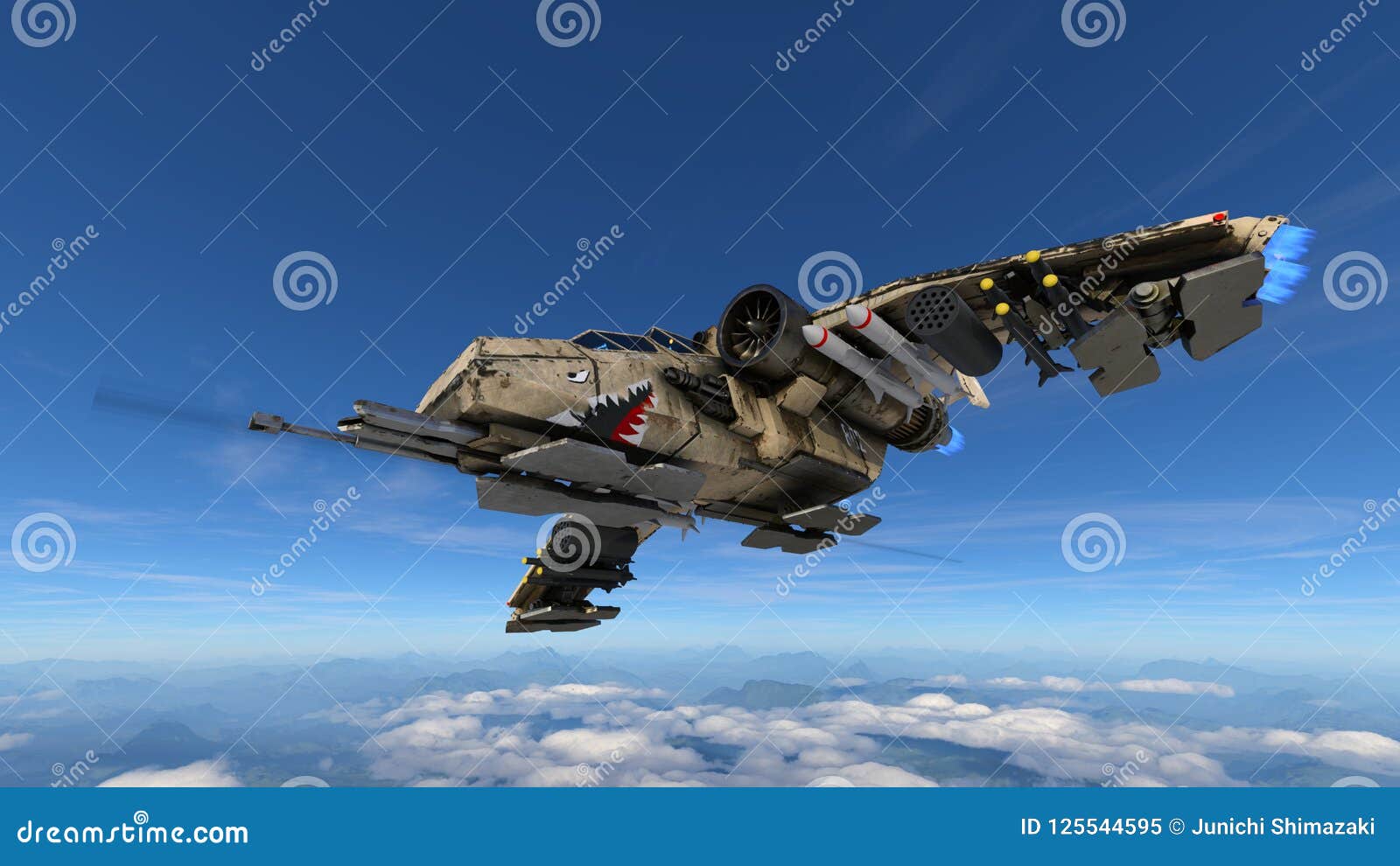 3D CG Rendering of Fighter Aircraft Stock Illustration - Illustration ...