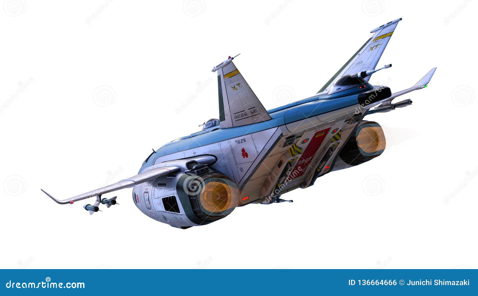 3D CG Rendering of Fighter Aircraft Stock Illustration - Illustration ...