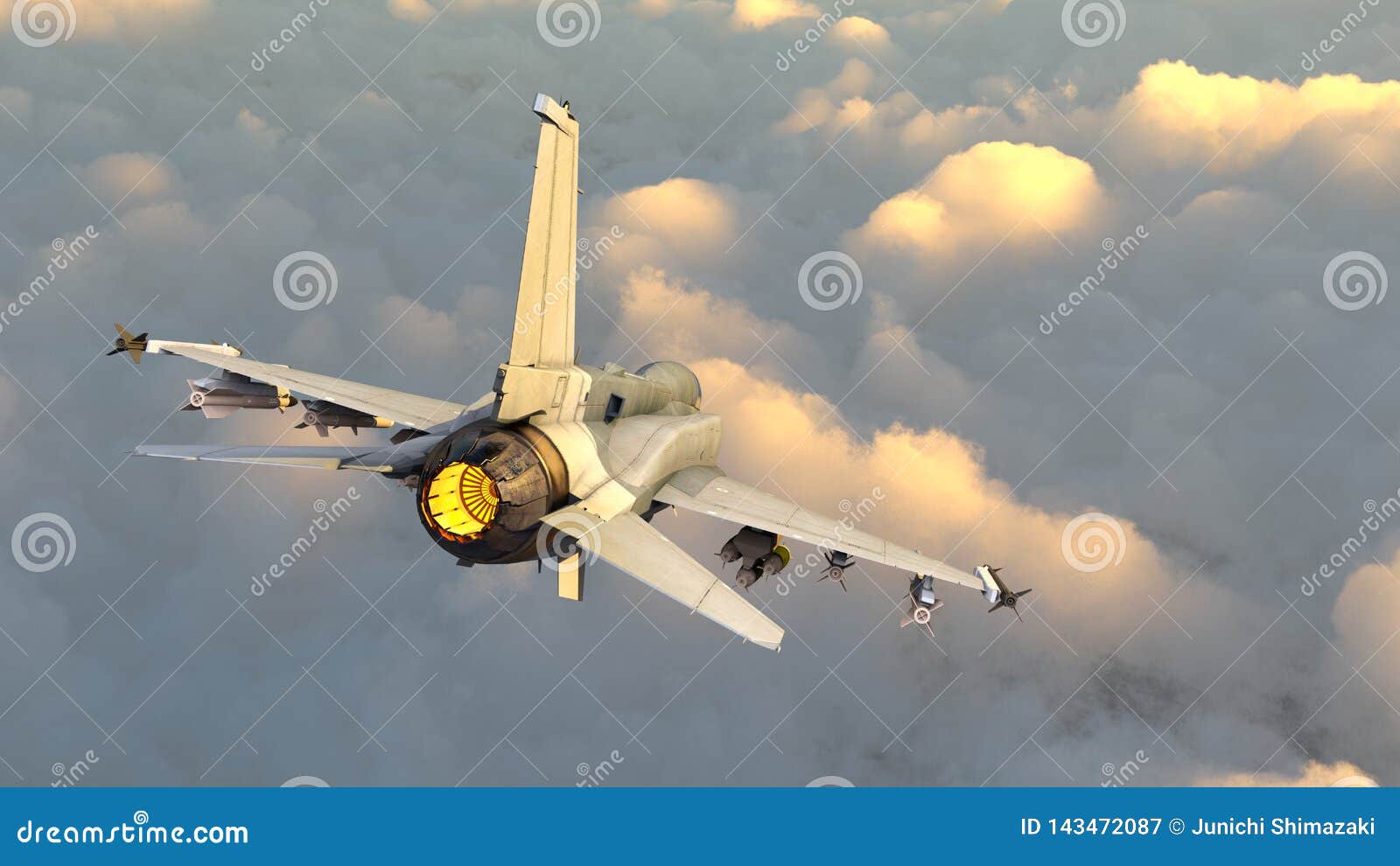 3D CG Rendering of Fighter Aircraft Stock Illustration - Illustration ...