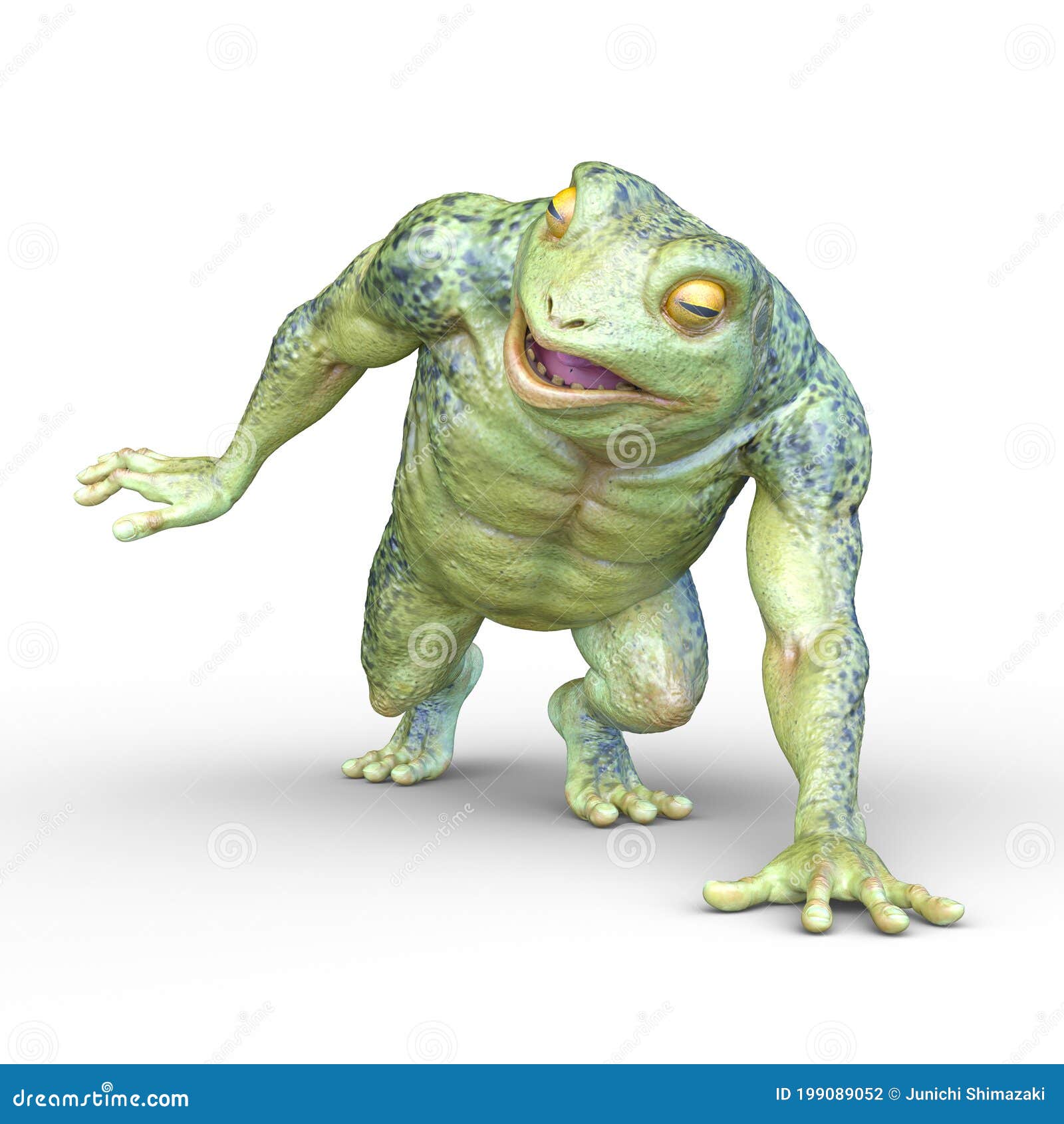3D CG Rendering of Frog Human Stock Illustration - Illustration of ...