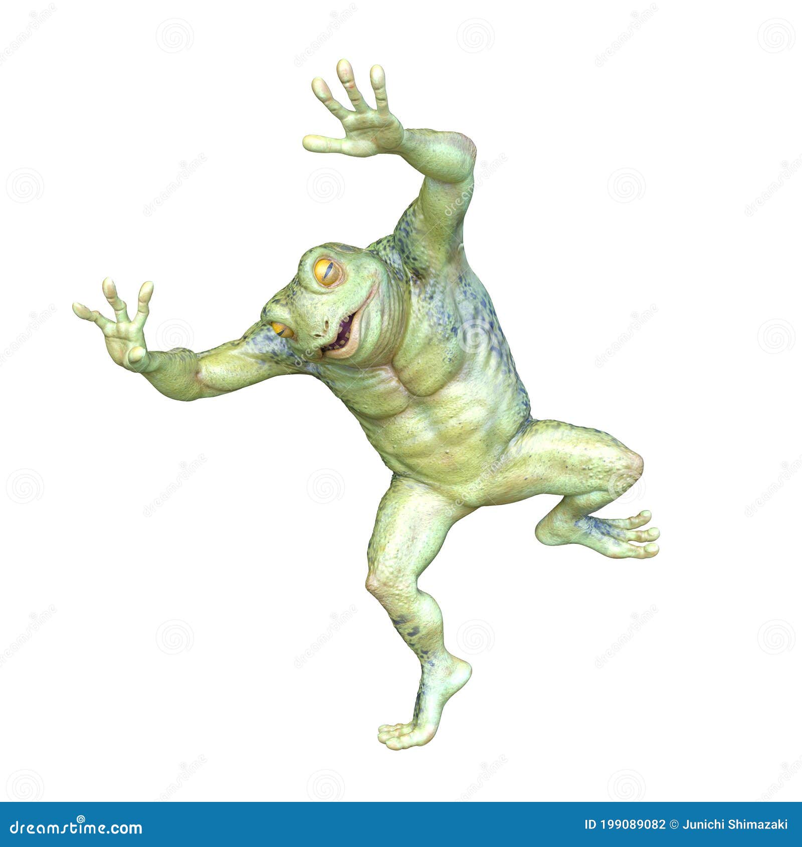 3D CG Rendering of Frog Human Stock Illustration - Illustration of ...