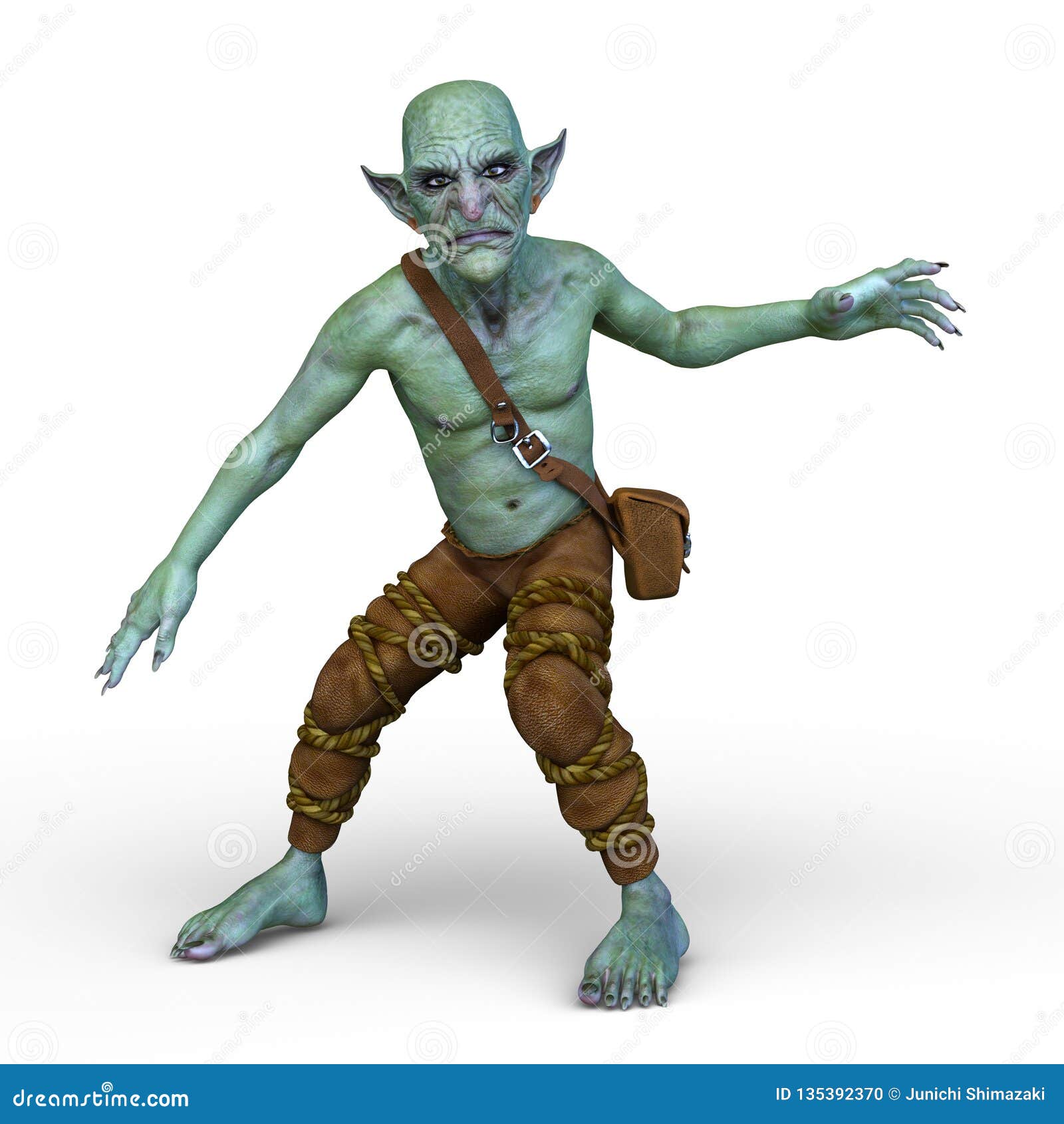 3D CG rendering of goblin stock illustration. Illustration of alien ...