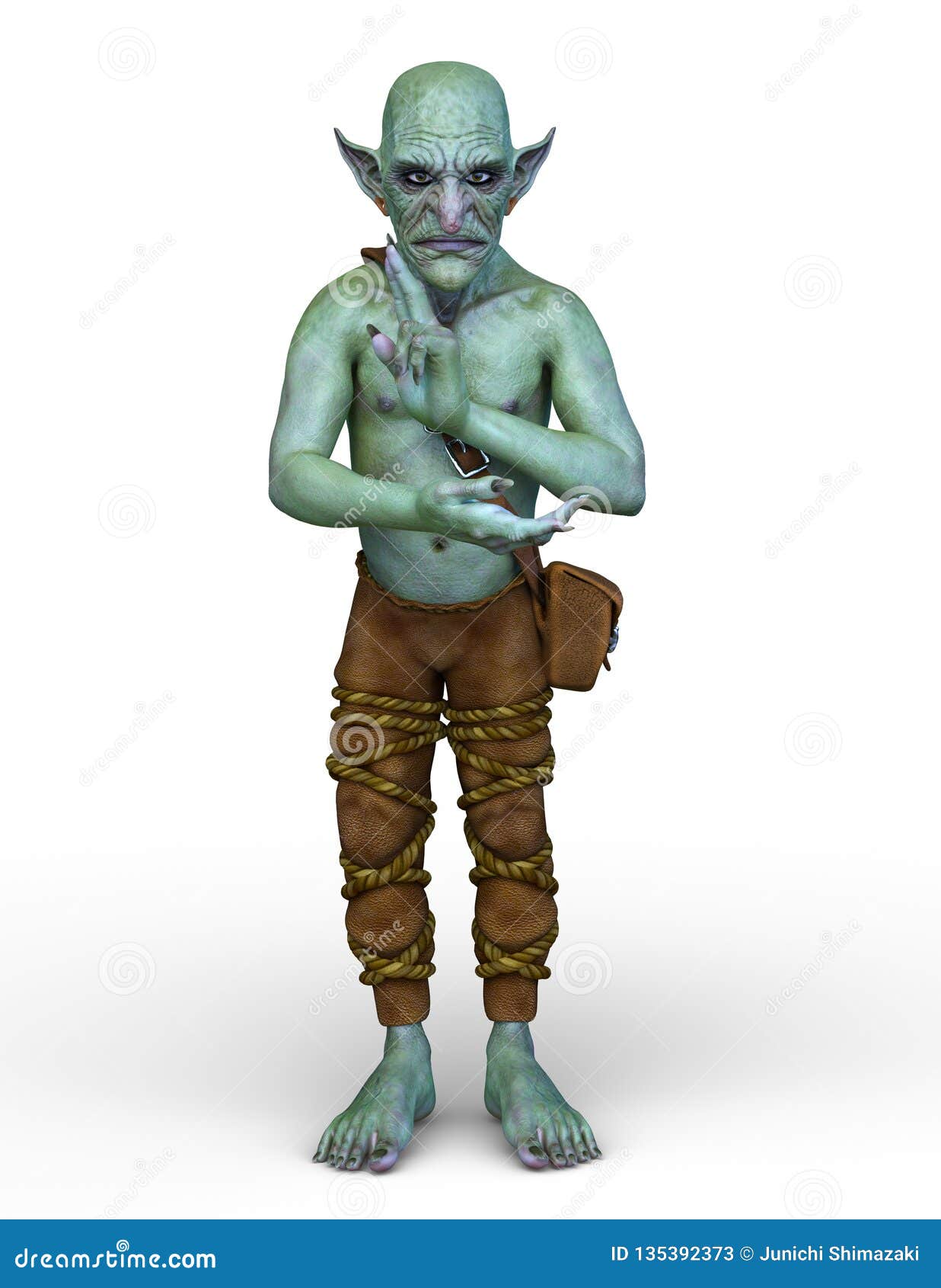 3D CG rendering of goblin stock illustration. Illustration of spirit ...