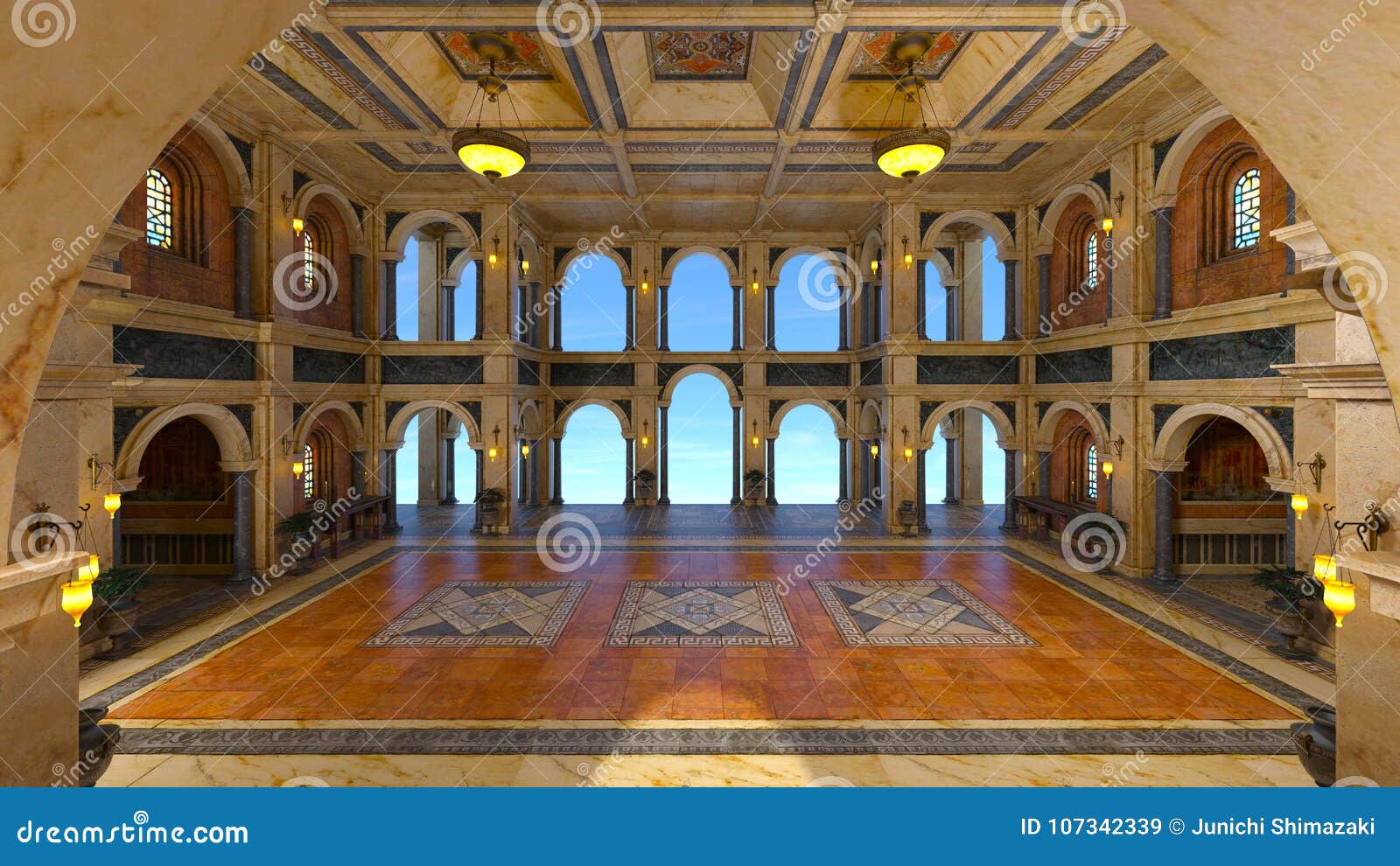 Grand hall stock image. Image of castle, party, luxurious - 107342339