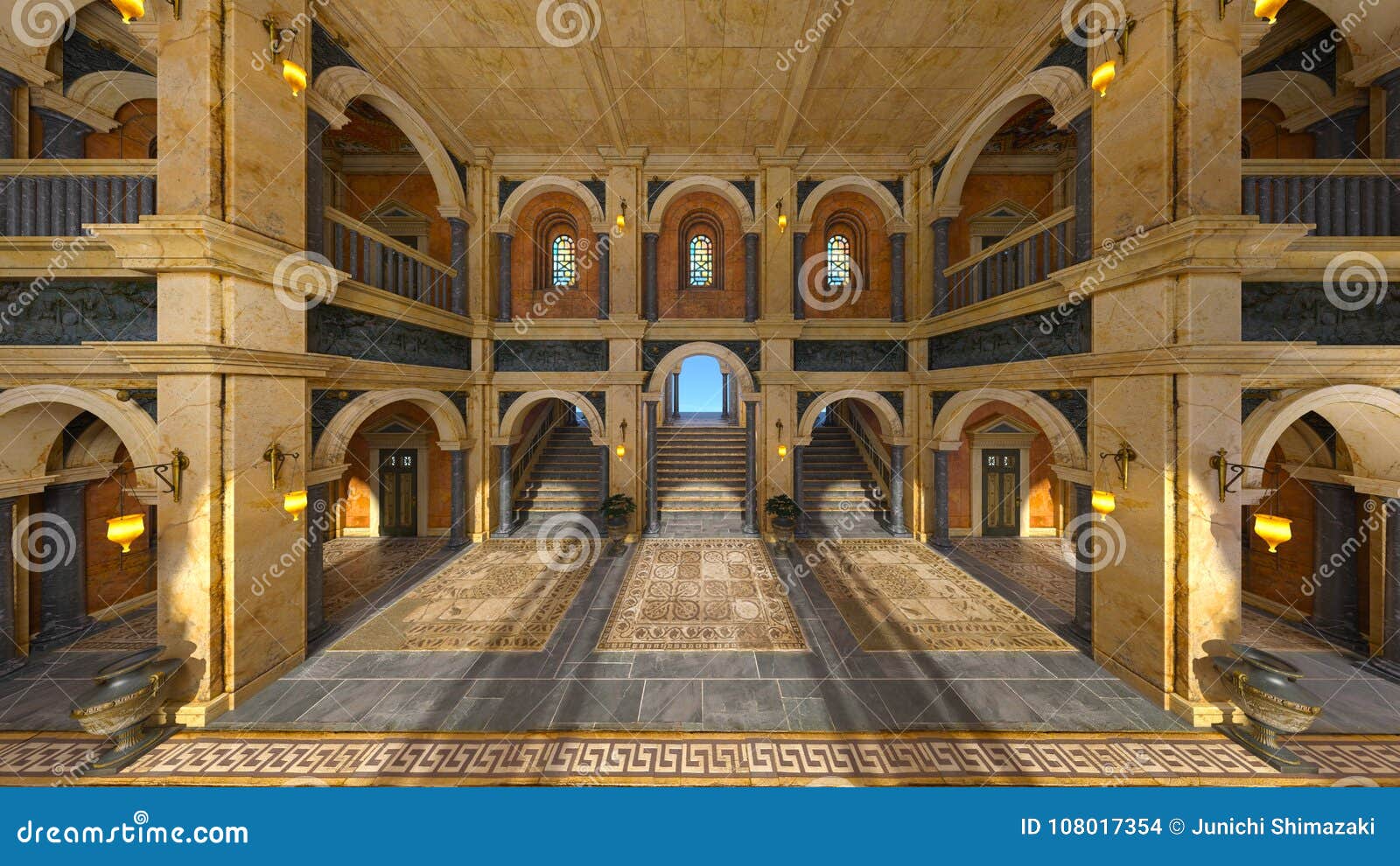 Grand hall stock photo. Image of western, marble, castle - 108017354