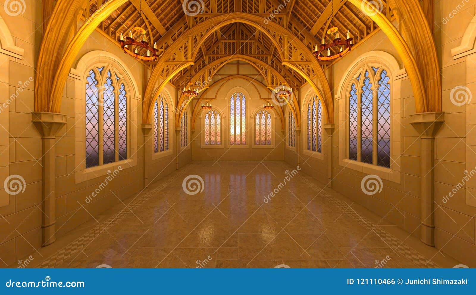 Grand hall stock photo. Image of rendering, building - 121110466
