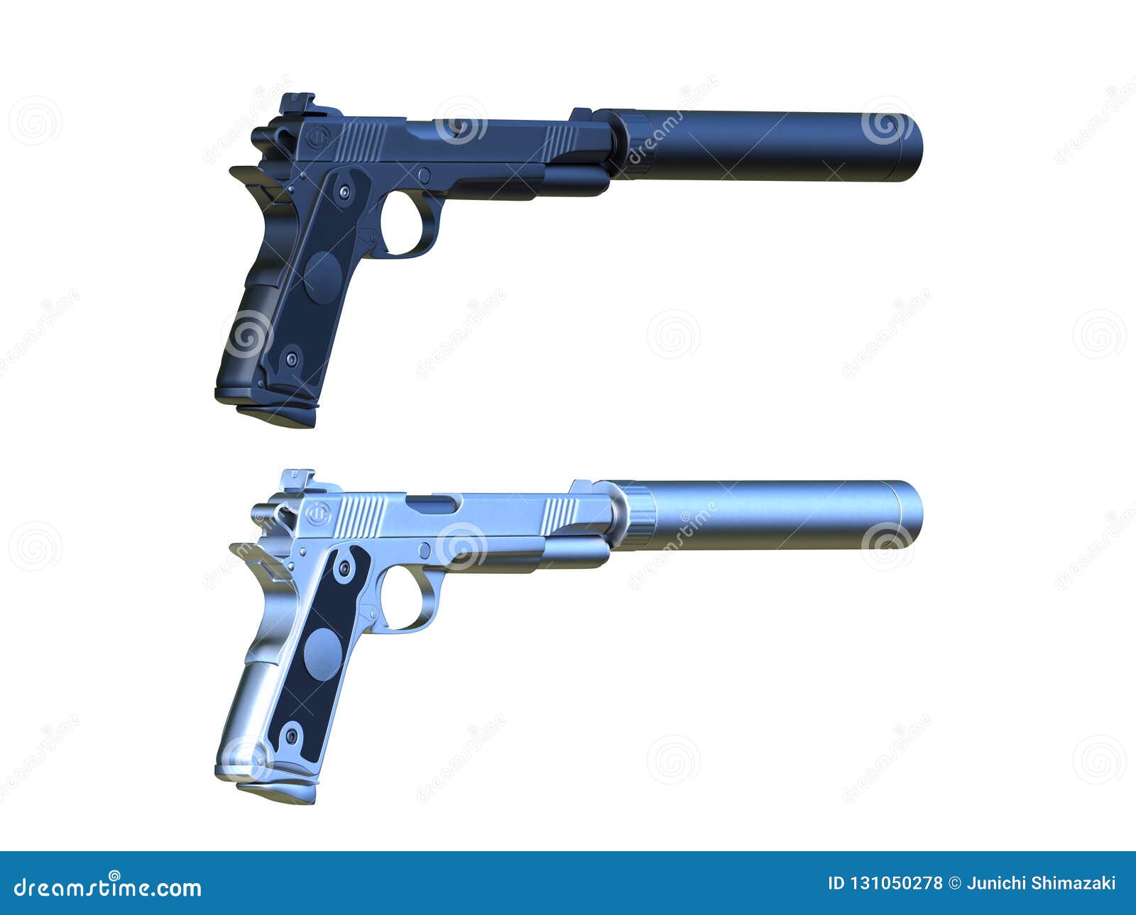 3D CG rendering of gun stock illustration. Illustration of weapon ...