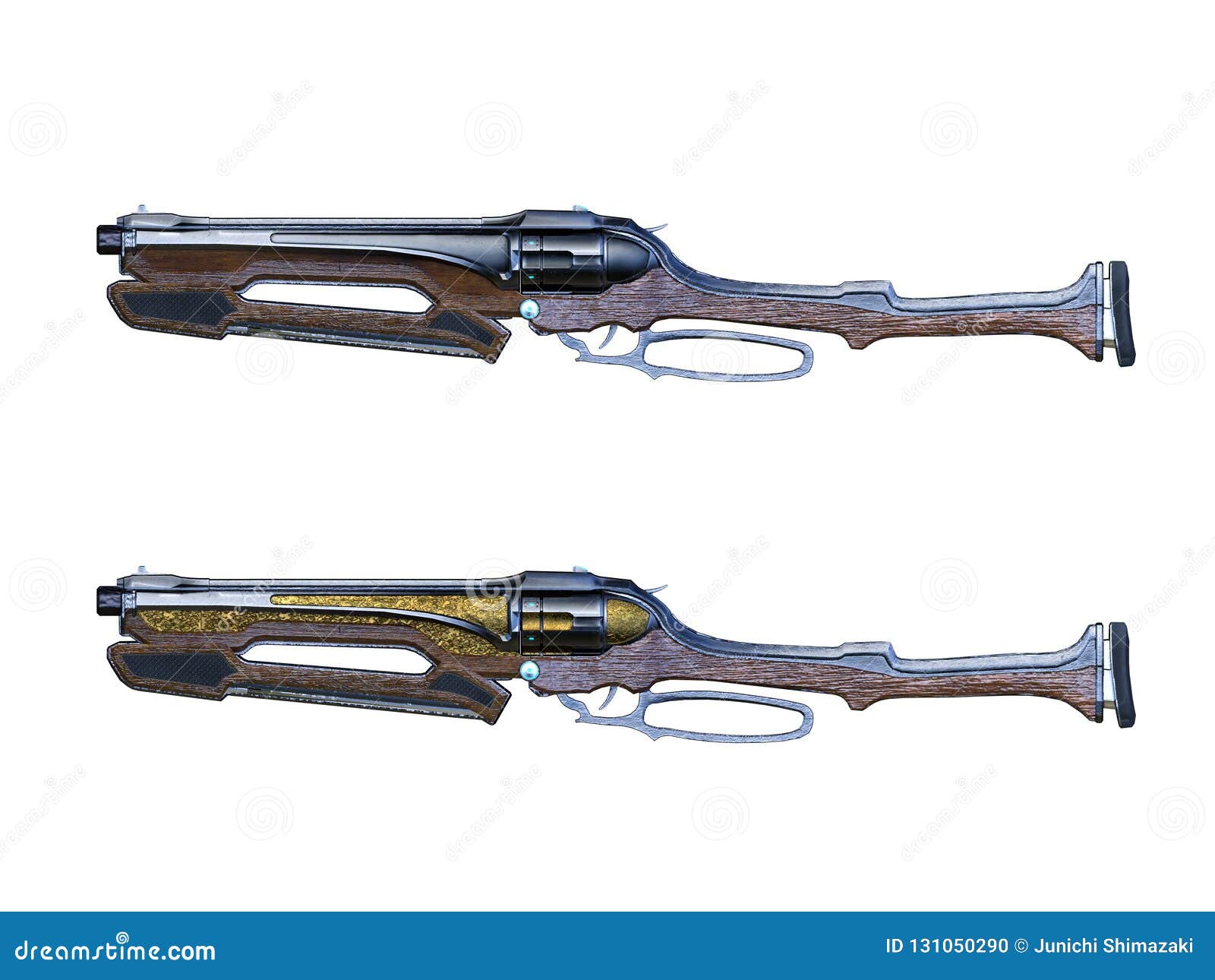 3D CG rendering of gun stock illustration. Illustration of weapon ...