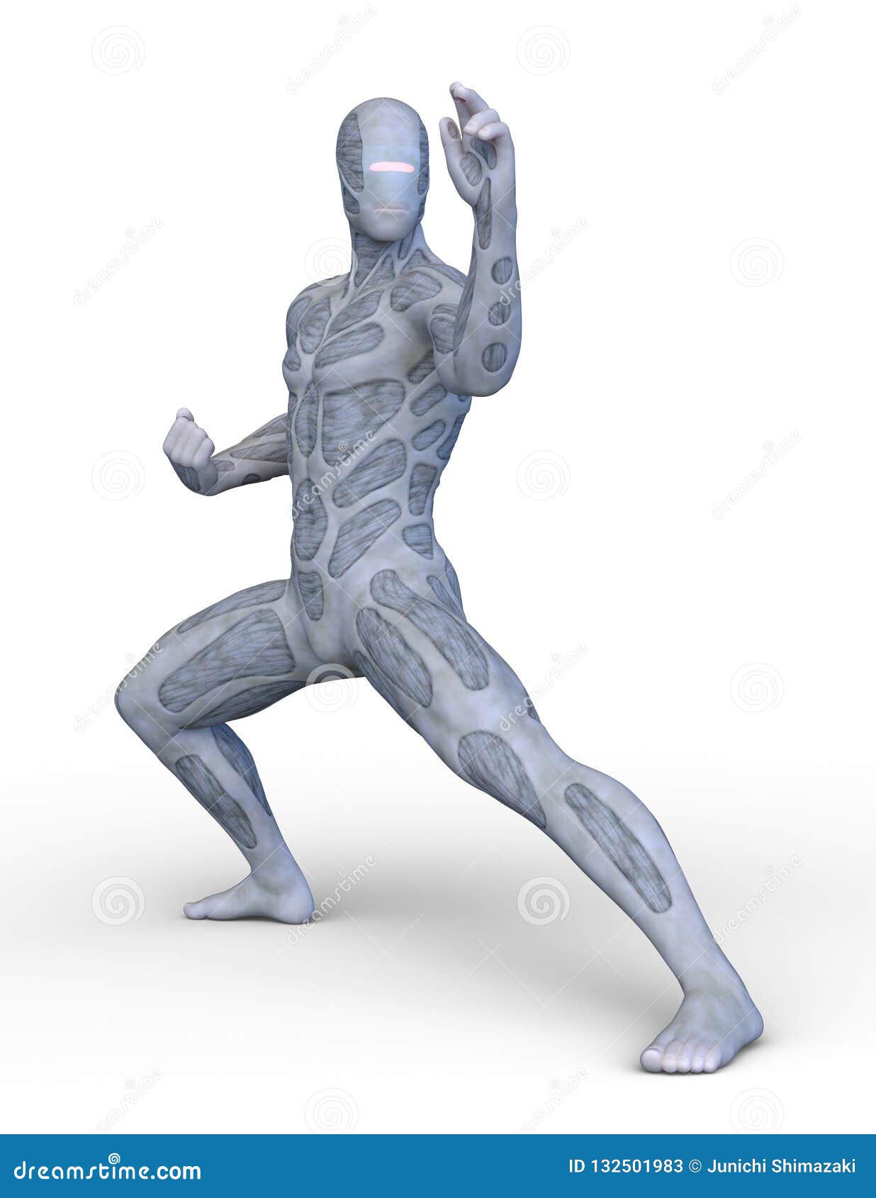 3D CG rendering of hero stock illustration. Illustration of pose ...