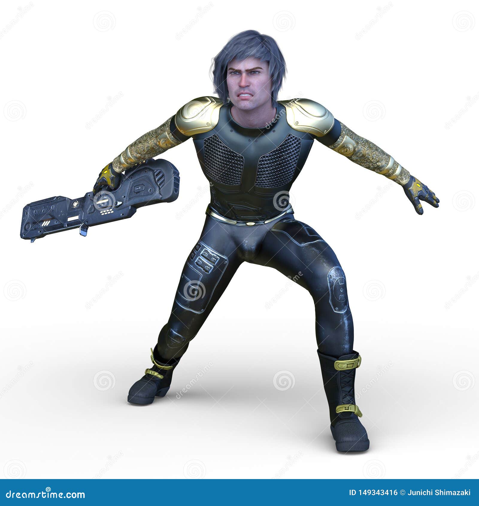 3D CG rendering of hero stock illustration. Illustration of hero ...