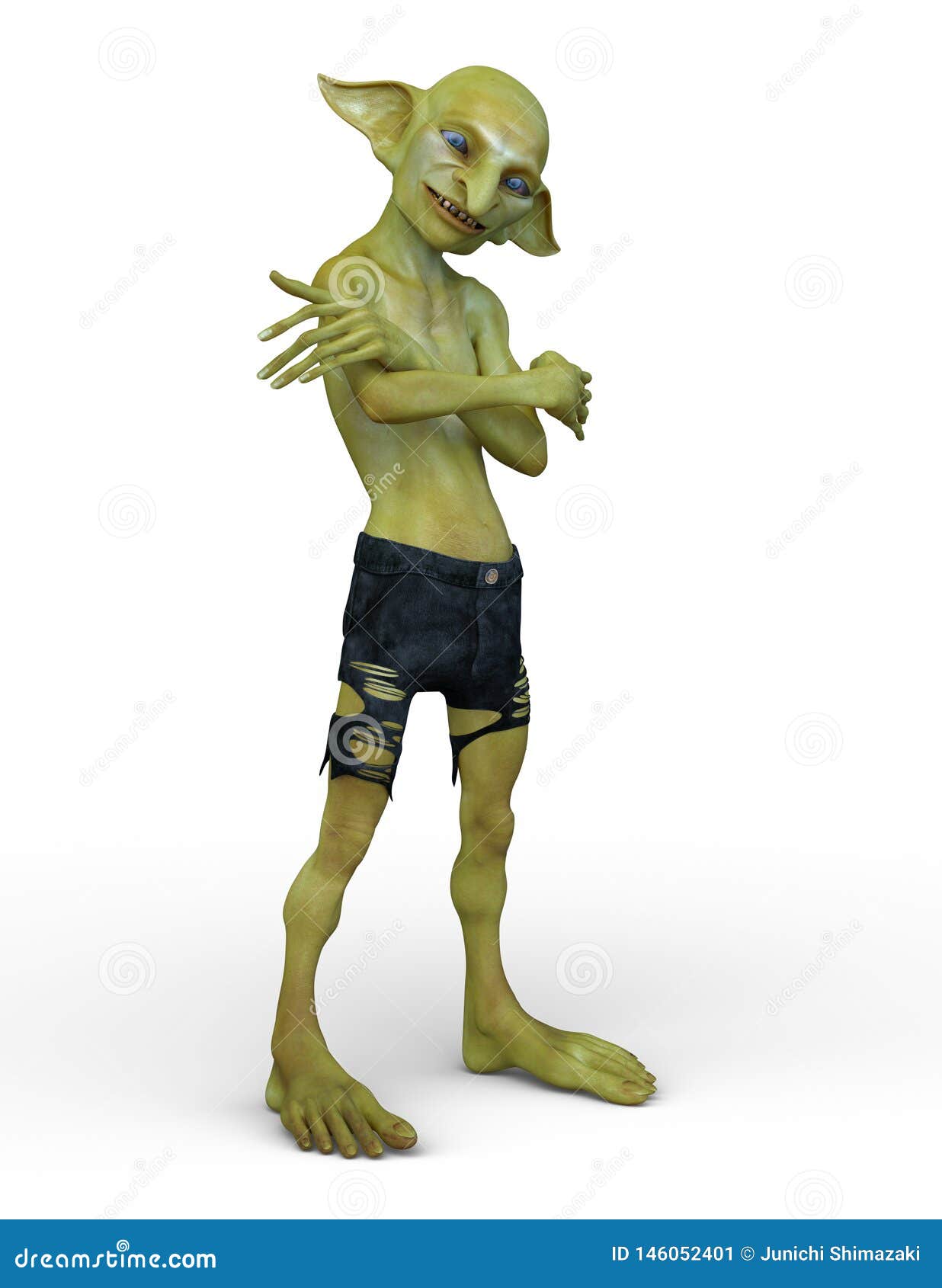 3D CG rendering of hobbit stock illustration. Illustration of alien ...