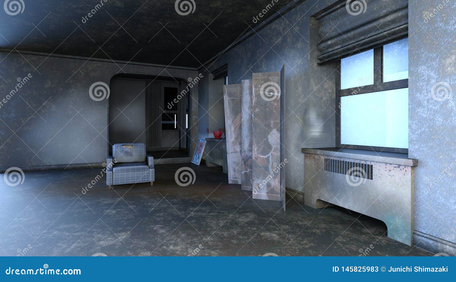 3D CG Rendering of Horror House Stock Illustration - Illustration of ...