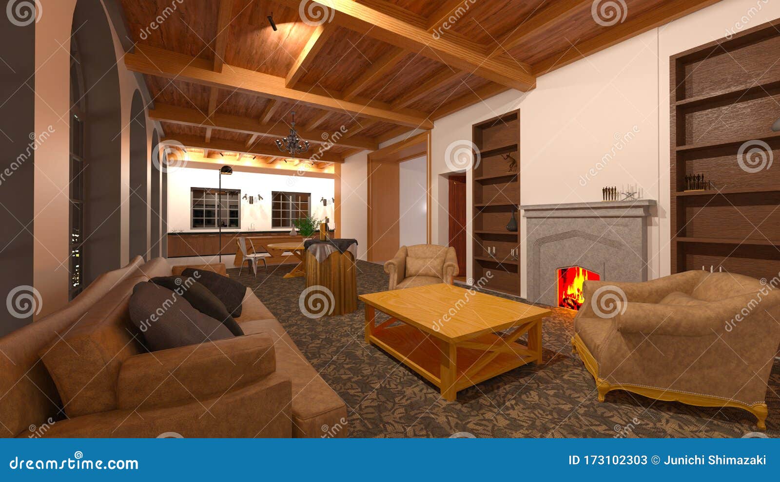 3D CG rendering of house stock illustration. Illustration of ...