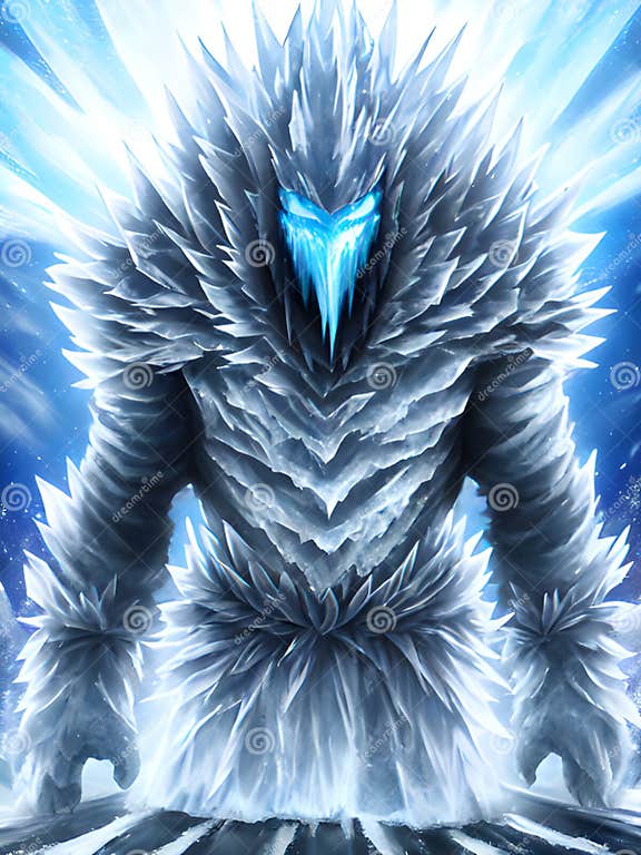 3d Cg Rendering of a Ice Evil Man, Ai Generated Stock Illustration ...