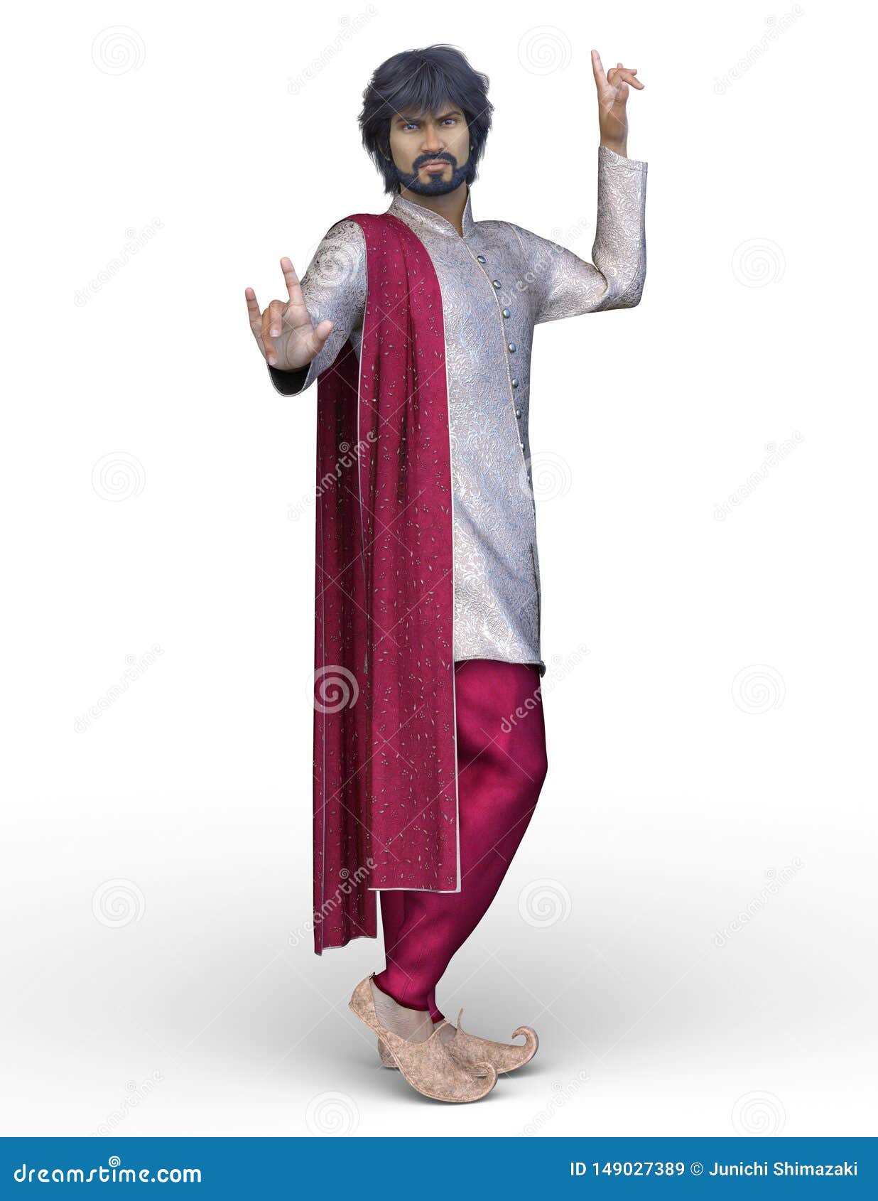 3D CG Rendering of Indian Man Stock Illustration - Illustration of ...