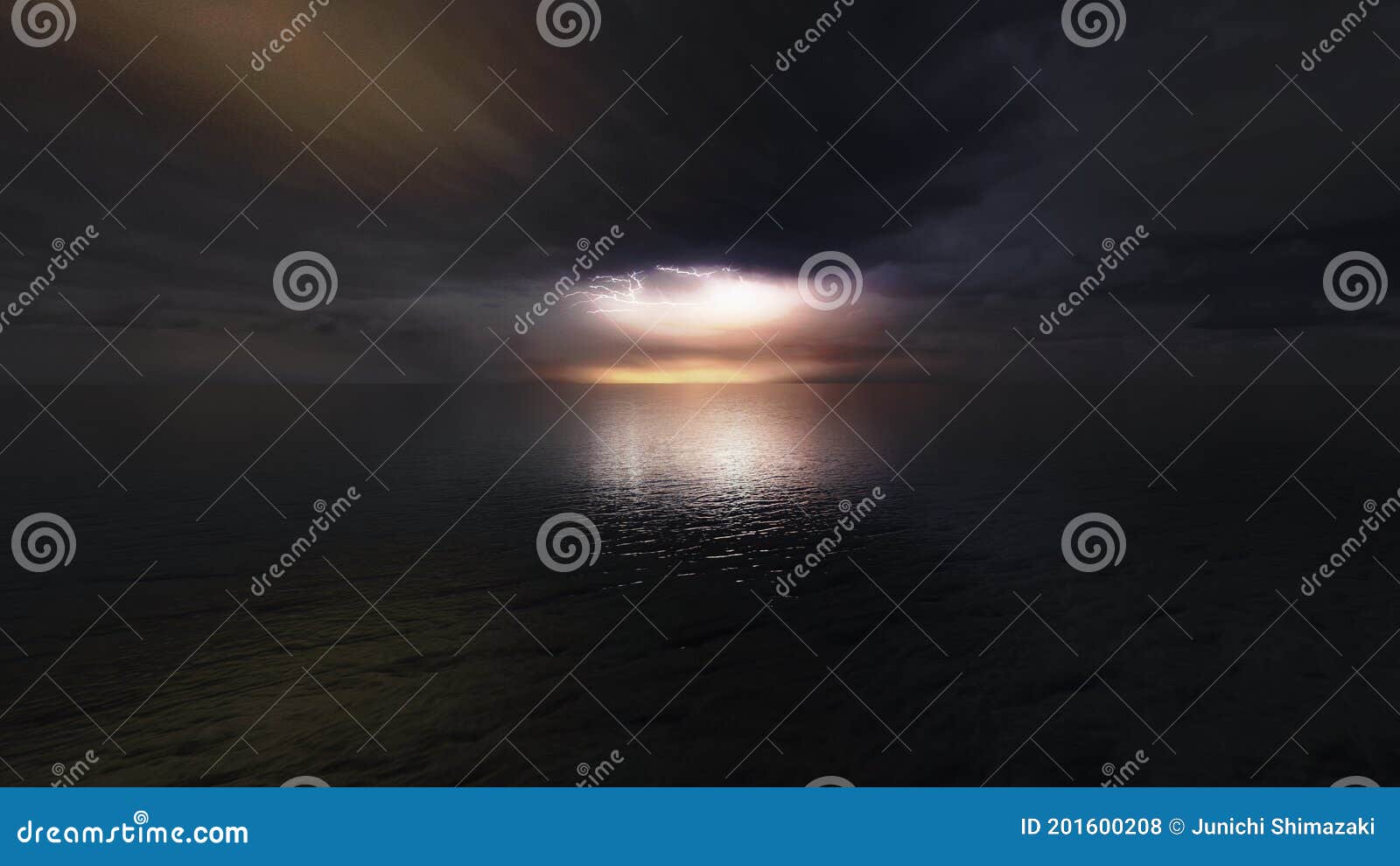3D CG Rendering of Lightning Strike Stock Illustration - Illustration ...