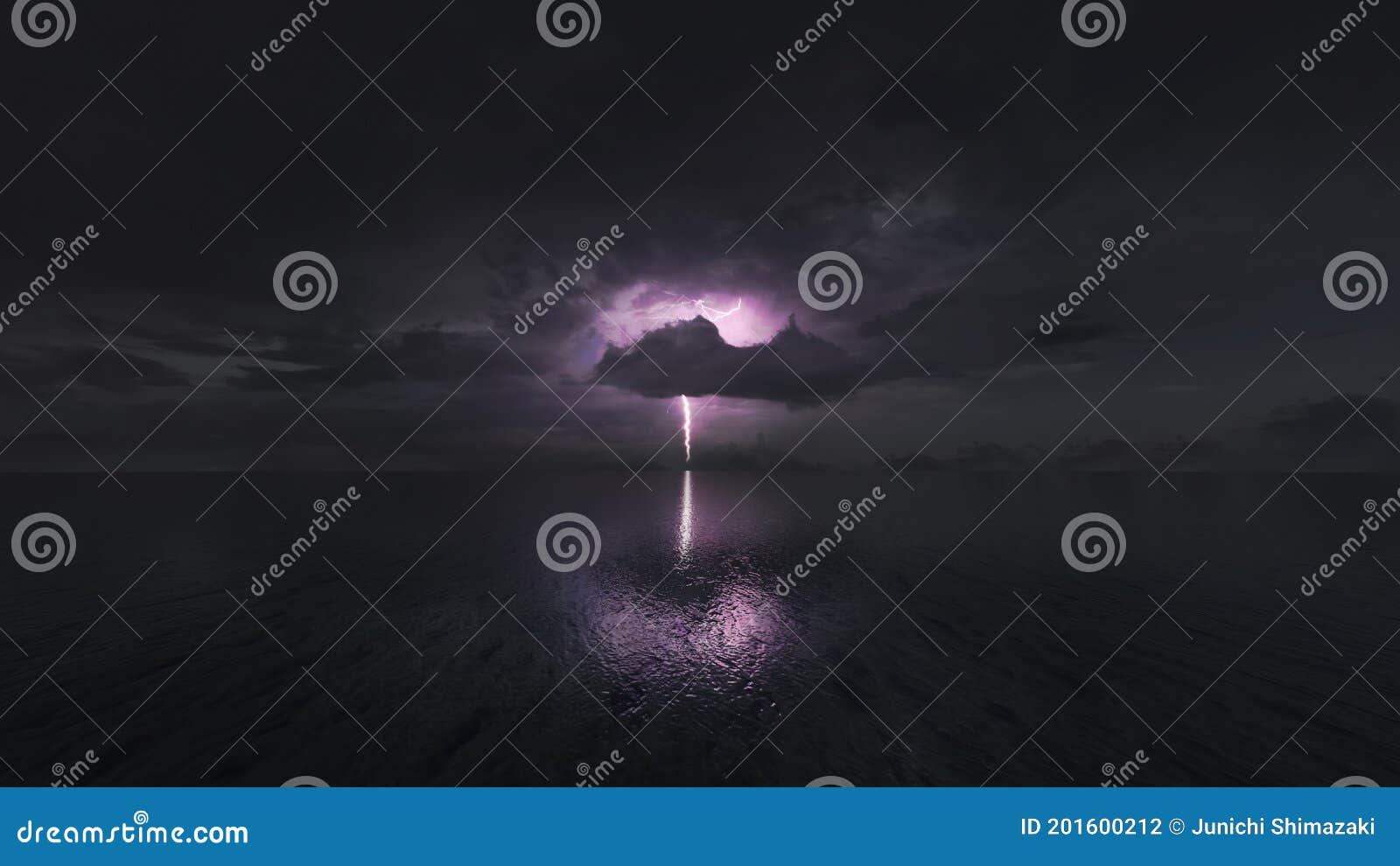 3D CG Rendering of Lightning Strike Stock Illustration - Illustration ...