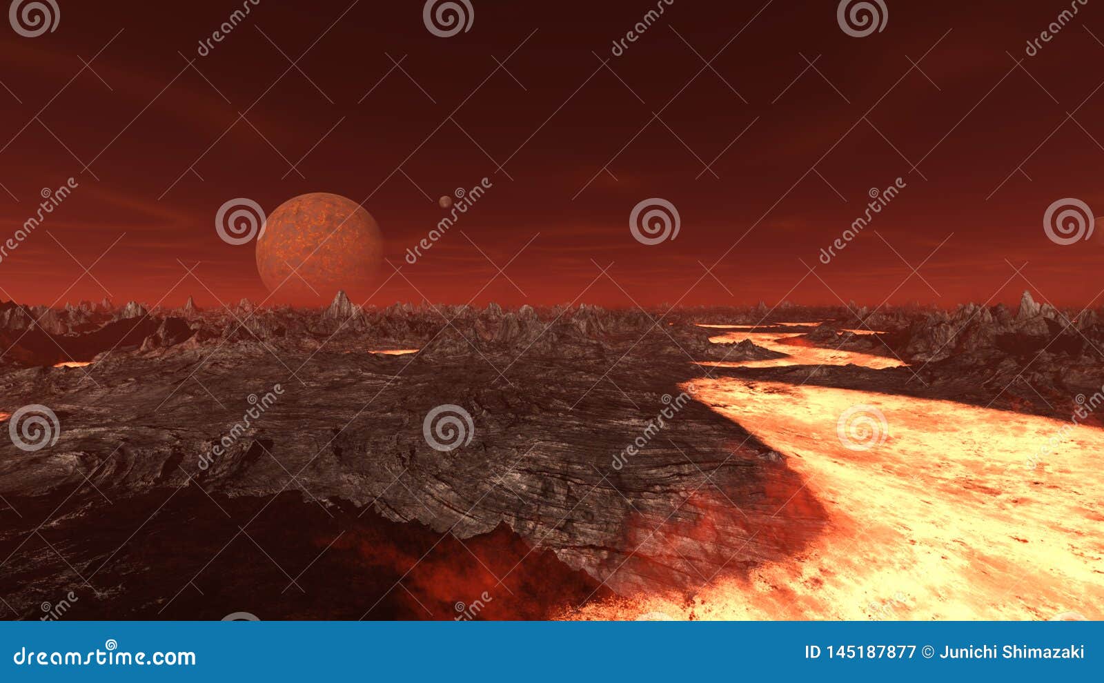 3D Rendering. Magma Texture. Boiling Ground Texture. Royalty-Free Stock ...