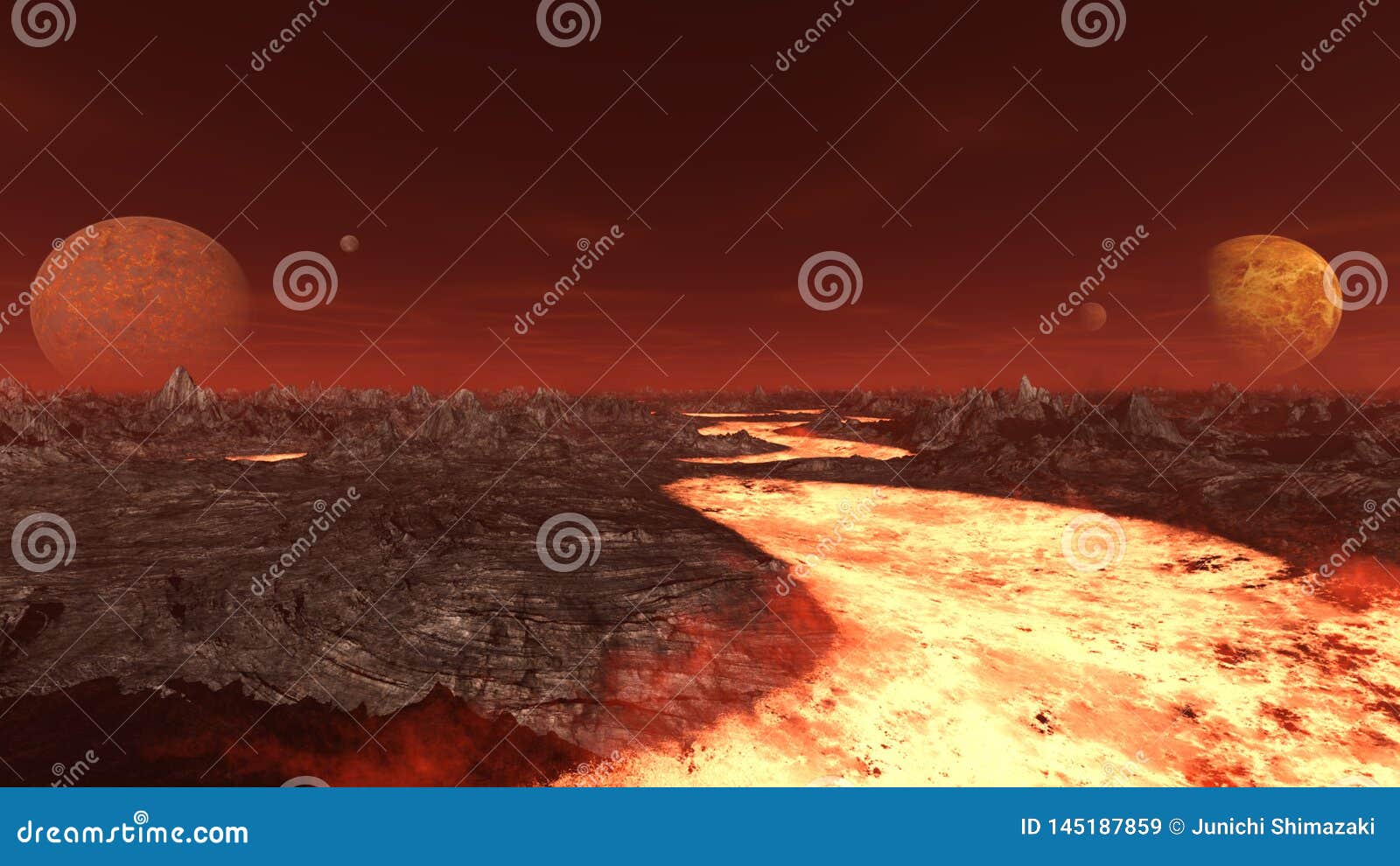 3D Rendering. Magma Texture. Boiling Ground Texture. Royalty-Free Stock ...