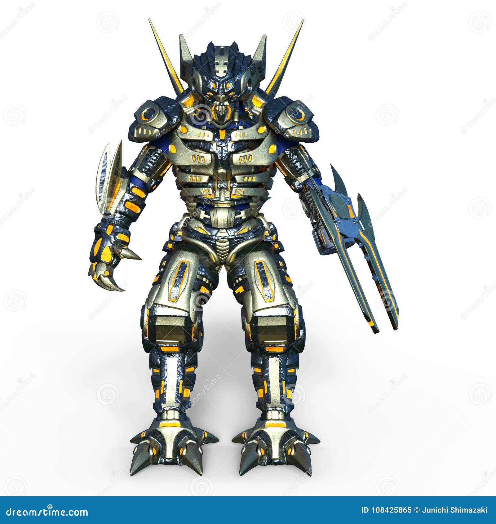 Mechanical monster stock illustration. Illustration of white - 108425865